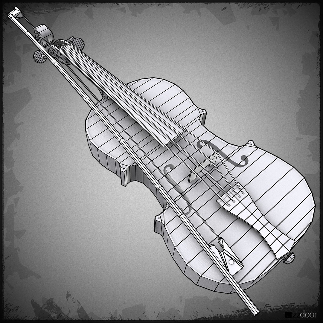 violin normal 3d model