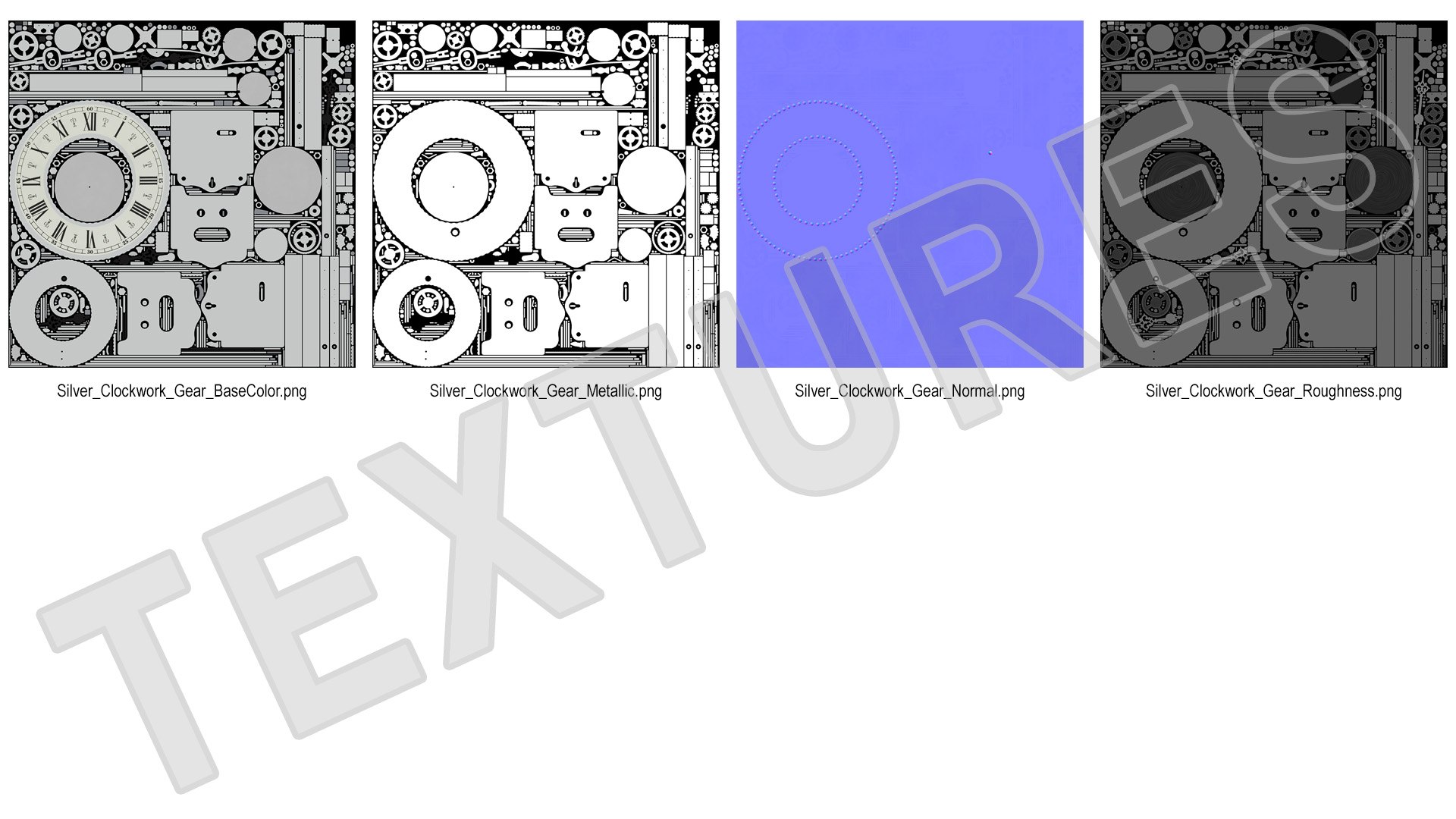 3D Silver Clockwork Gear - TurboSquid 2282952