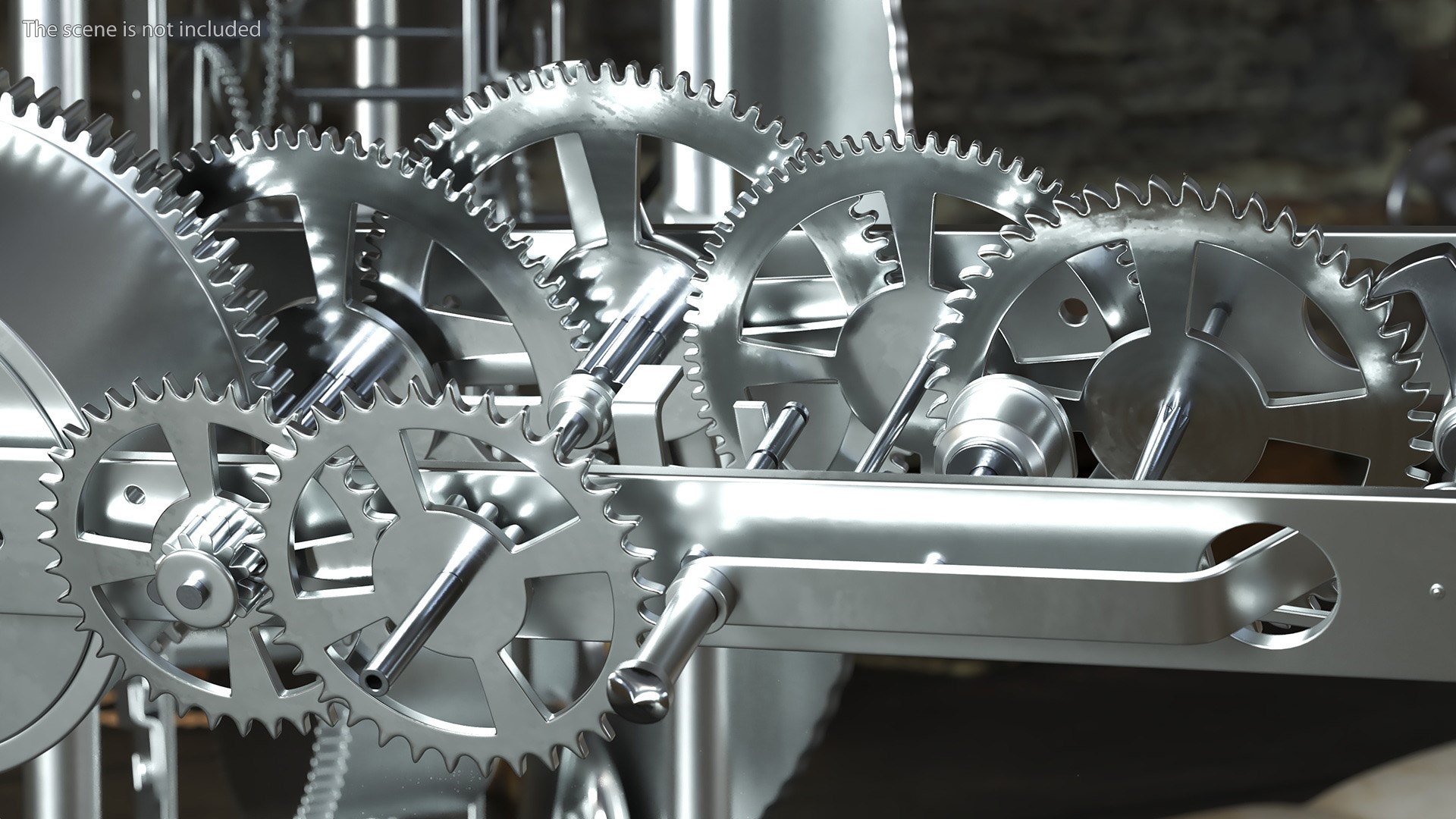 3D Silver Clockwork Gear - TurboSquid 2282952