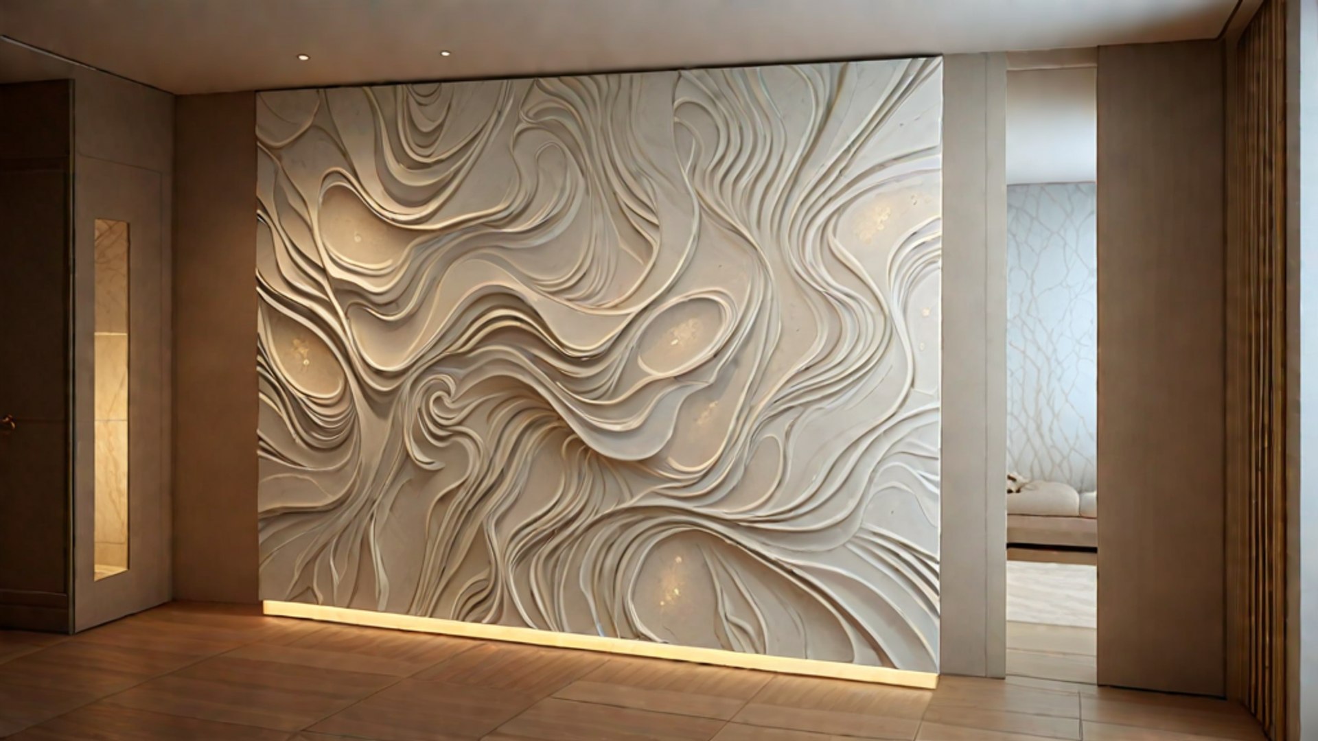 Modern Panel Wall Decor Set Relief Stl Mural CNC 186 3D Model ...