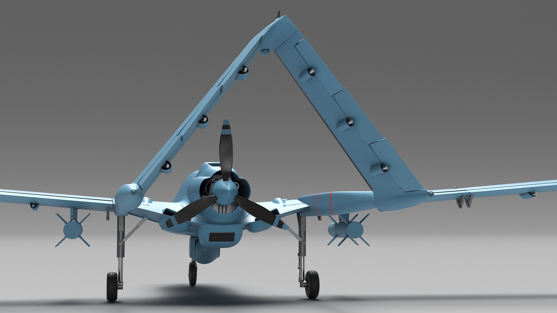 Armed Combat Drone Blue Rigged For Cinema 4D 3D Model - TurboSquid 2279031