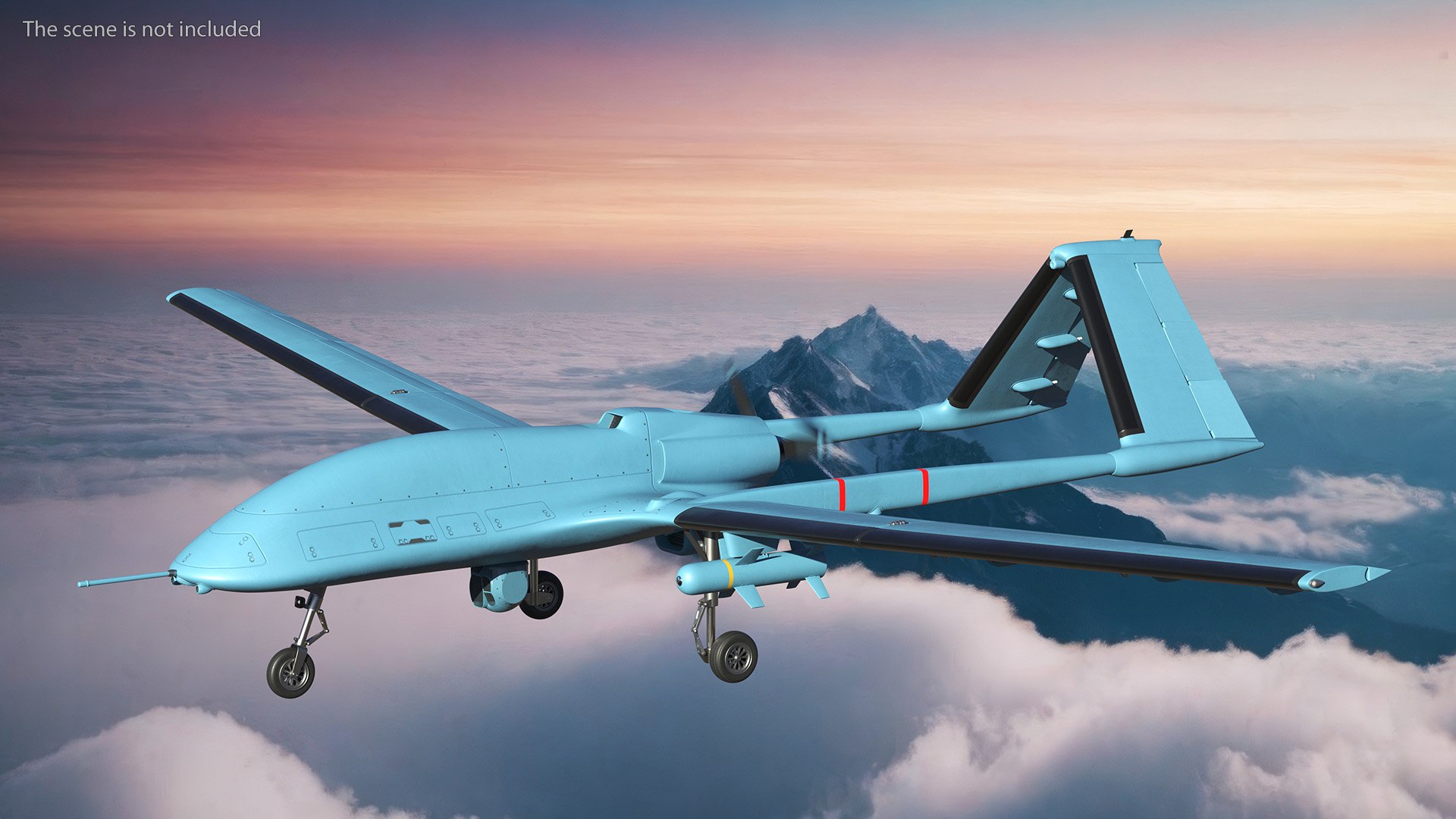 Armed Combat Drone Blue Rigged For Cinema 4D 3D Model - TurboSquid 2279031