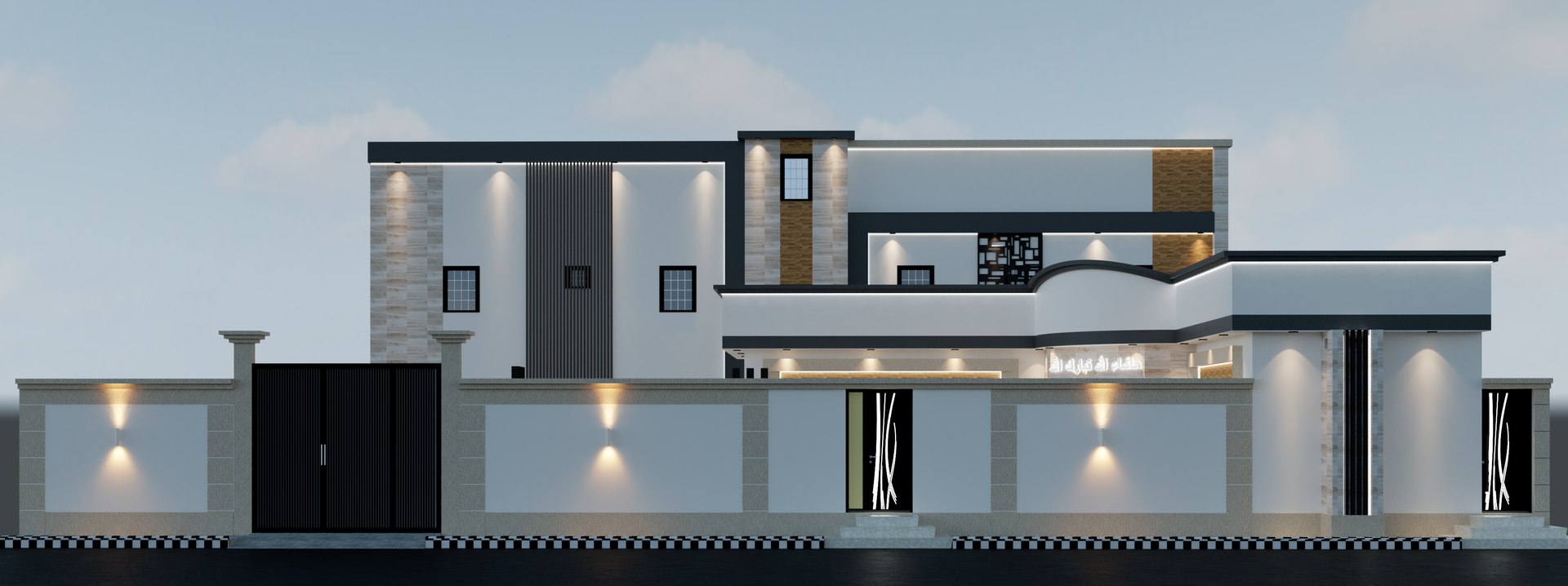 3D Modern Residential Building Facade In KSA - TurboSquid 2050822