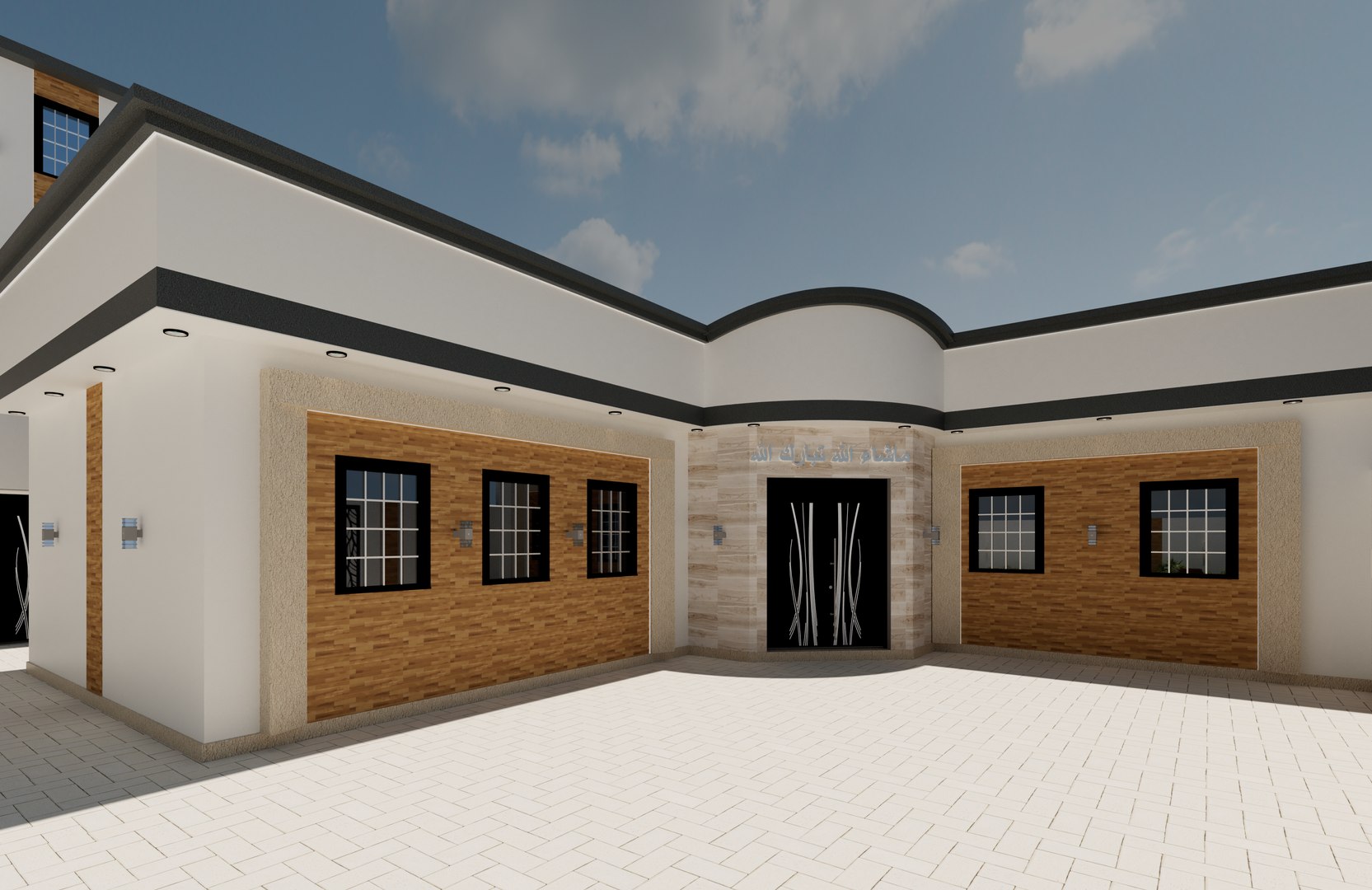 3D Modern Residential Building Facade In KSA - TurboSquid 2050822