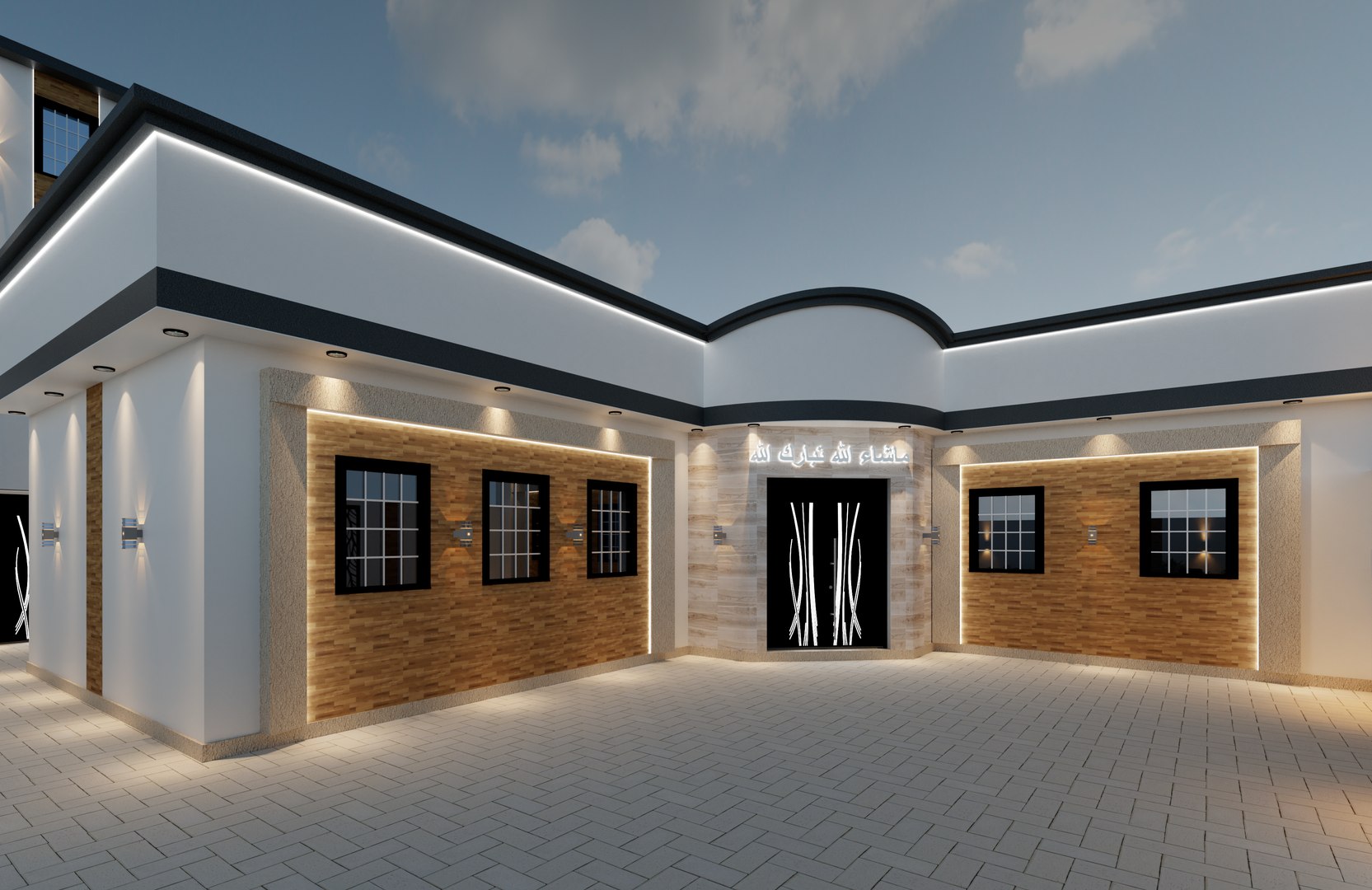 3D Modern Residential Building Facade In KSA - TurboSquid 2050822