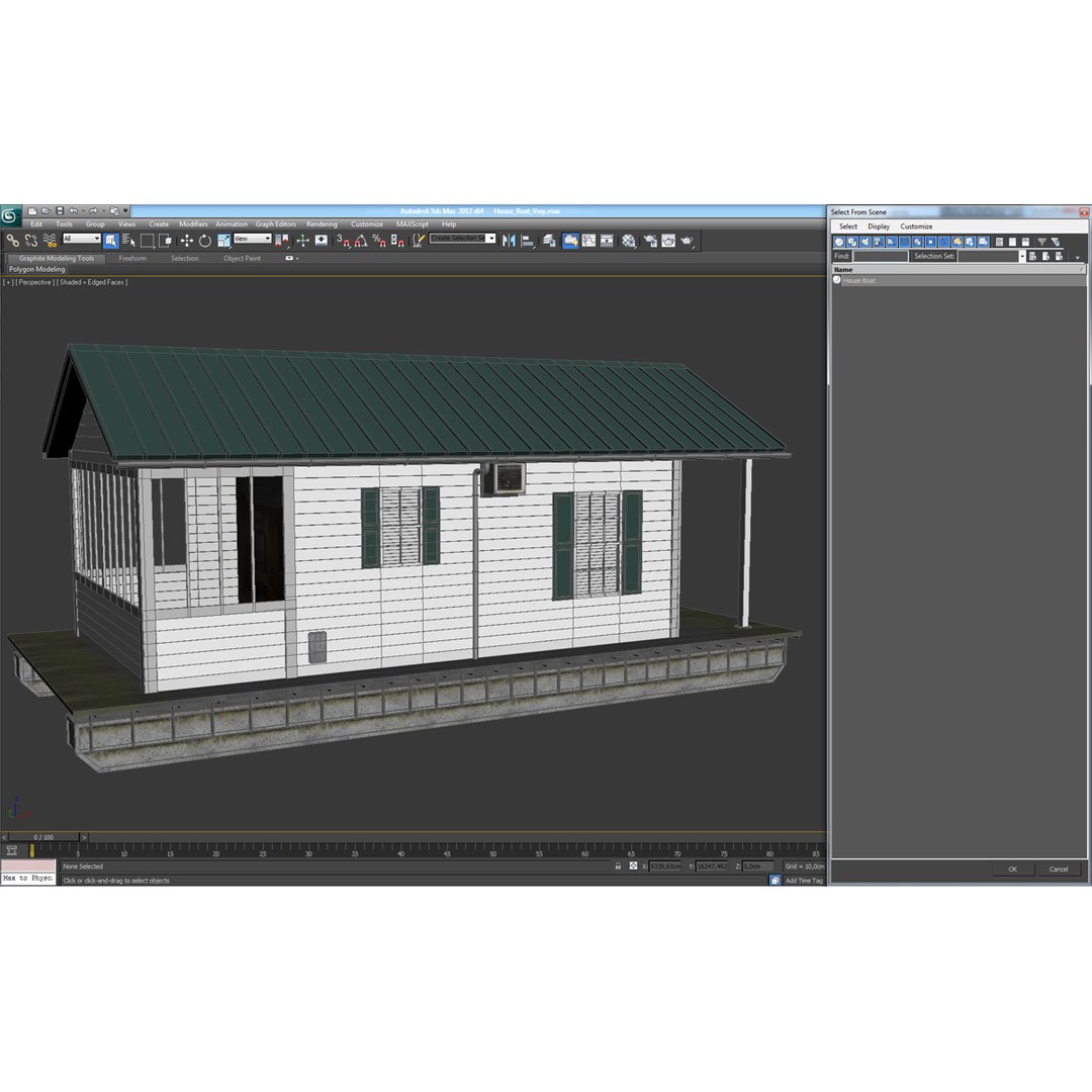 3d model house boat