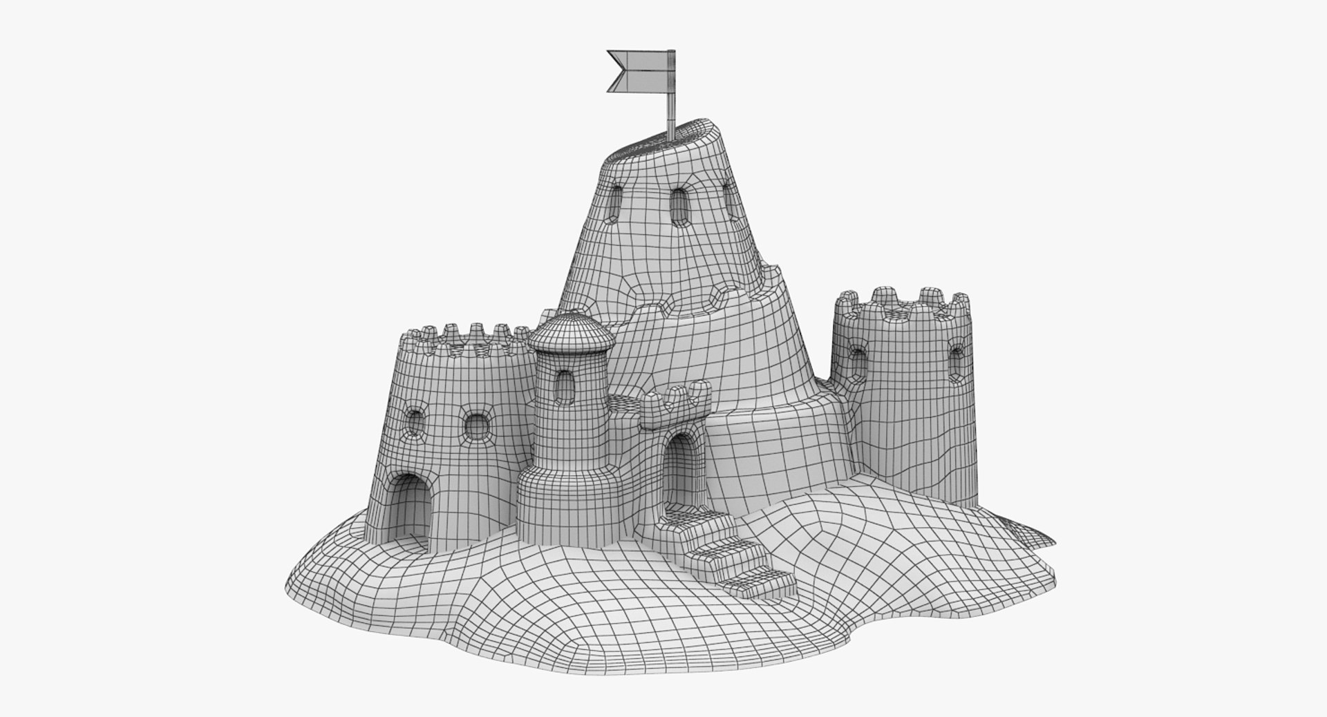Sand Castle 3D Model - TurboSquid 1344950