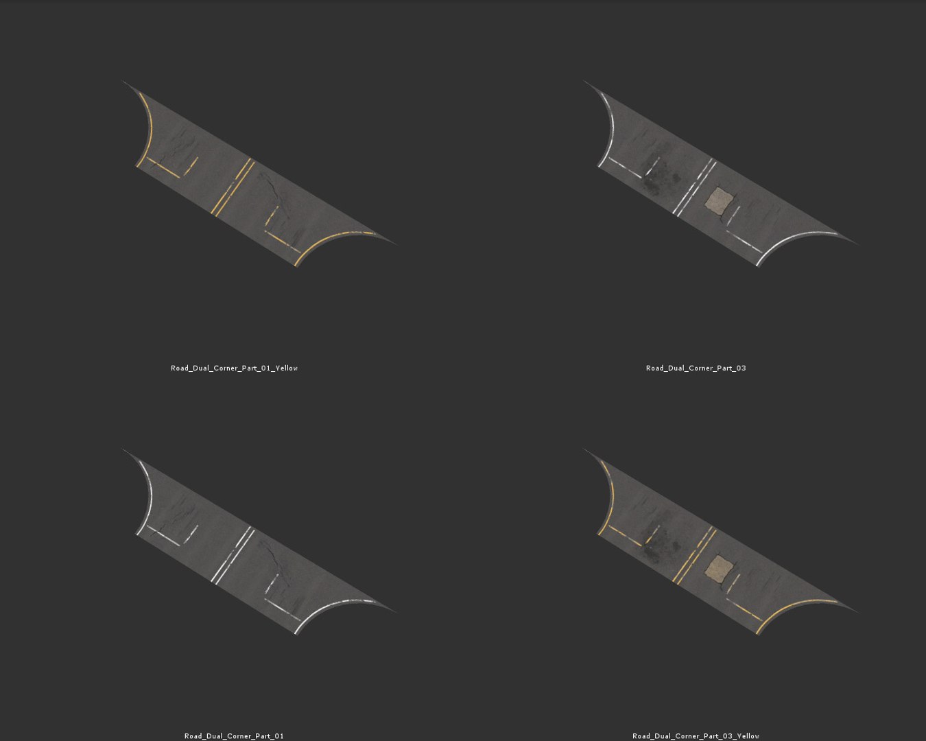 3d road builder set model