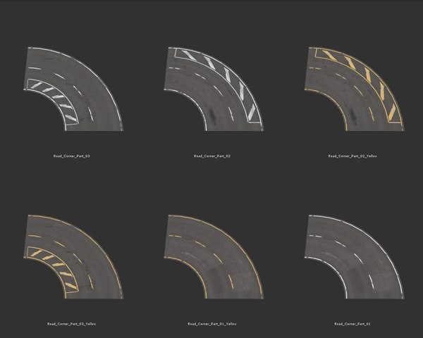 3d road builder set model