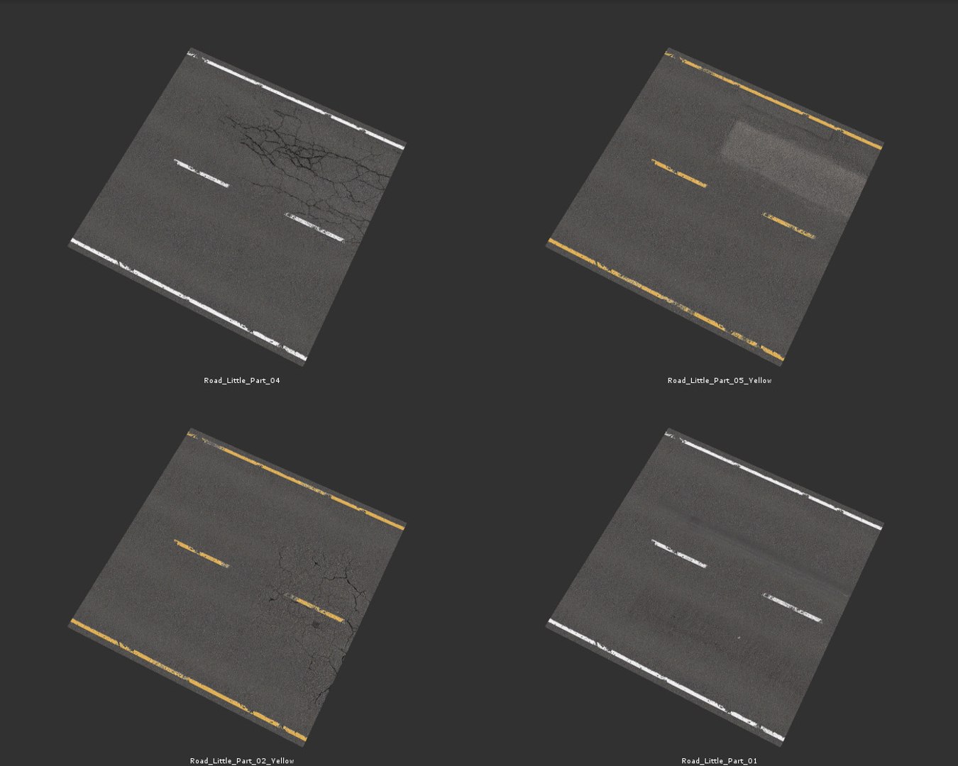 3d road builder set model