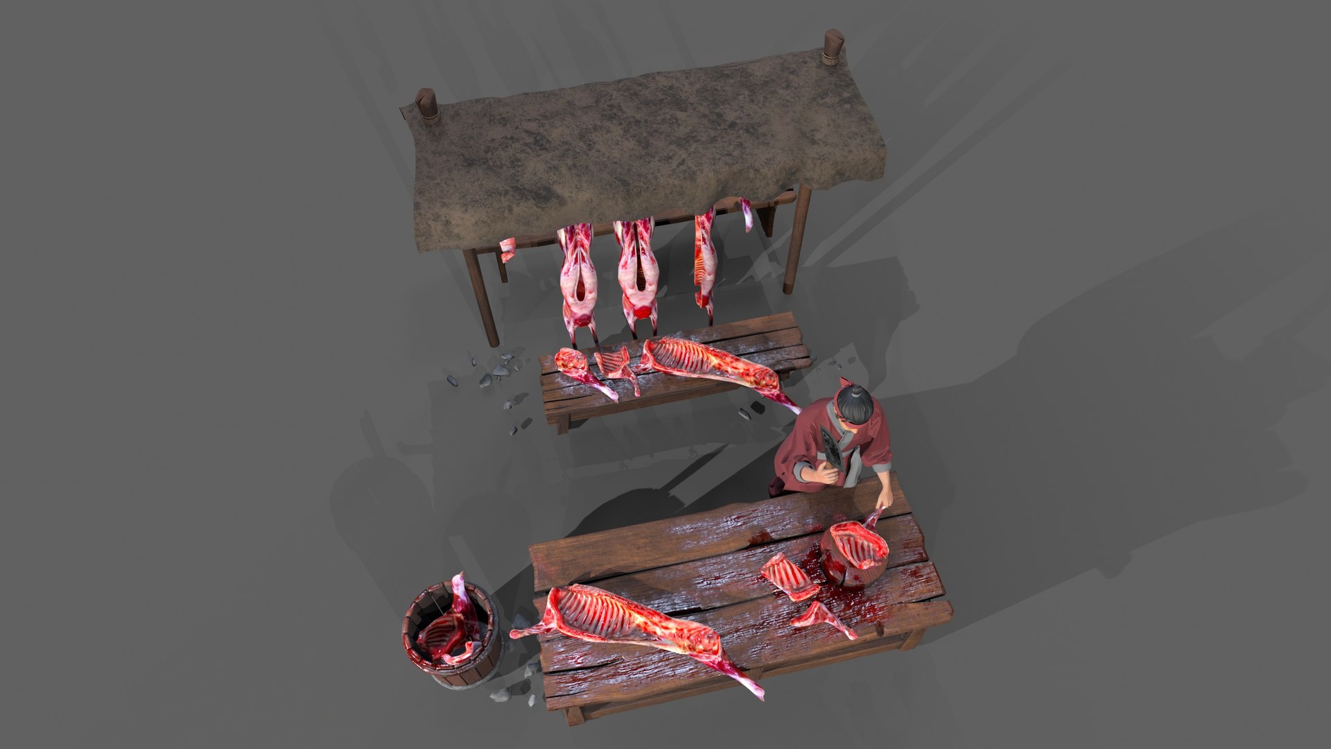 3D Butcher Shop Model - TurboSquid 2238846