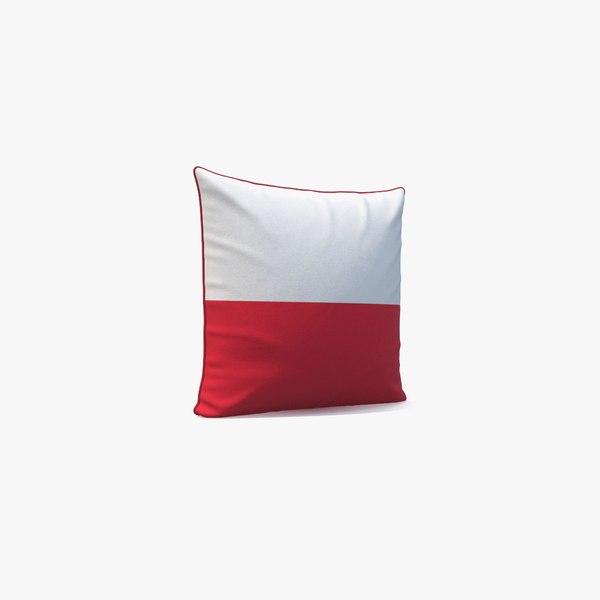 modelo 3d Poland Flag Pillow - TurboSquid 2055213