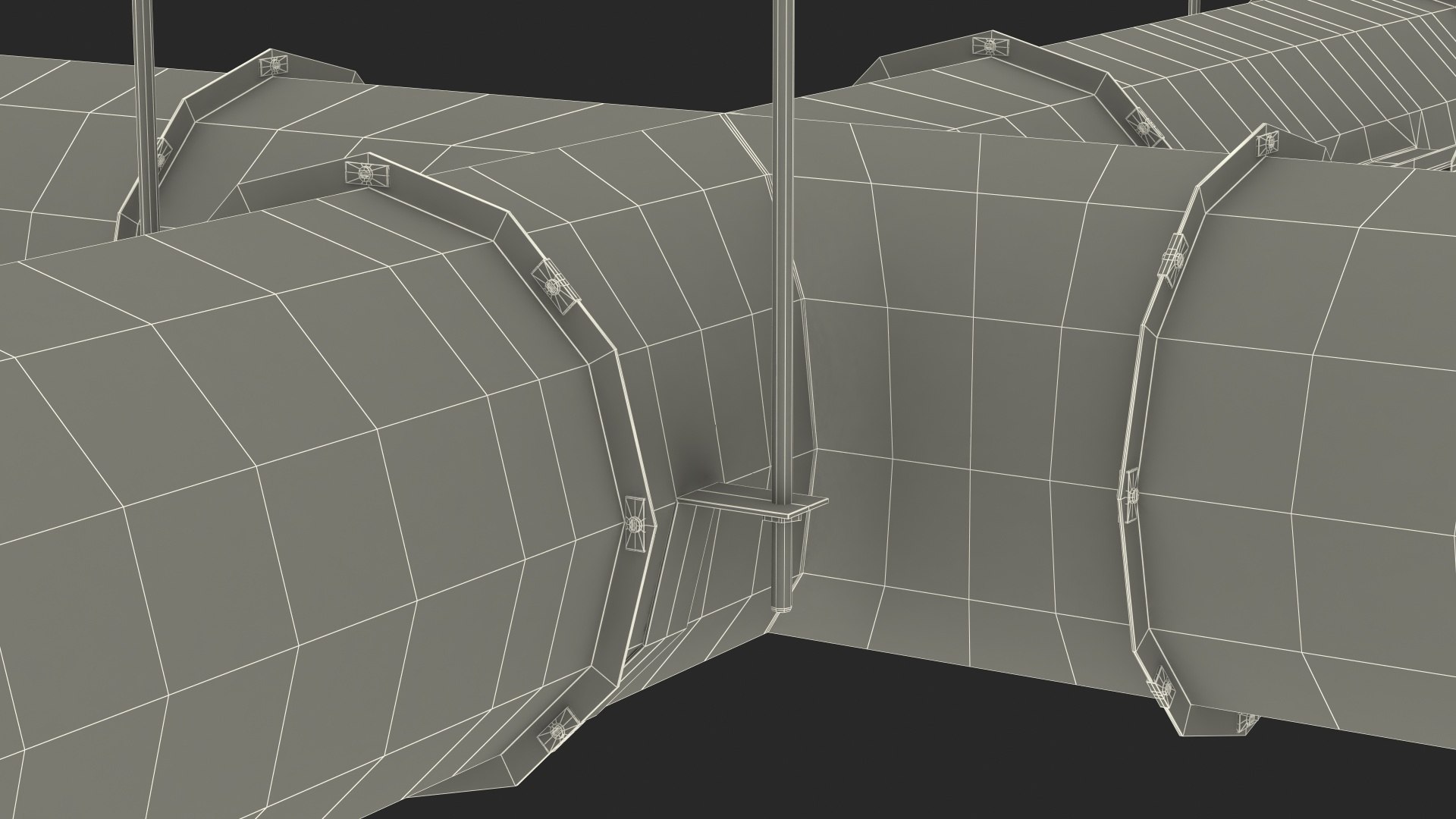 Aluminium air conditioning duct 3D model - TurboSquid 1647090
