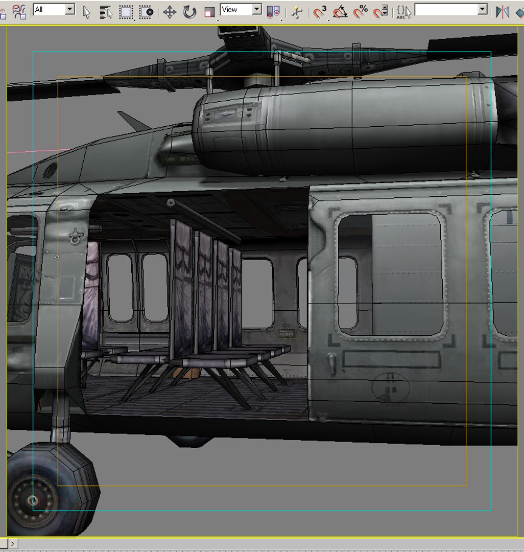 Uh60 Blackhawk Helicopter Cockpit 3d Model