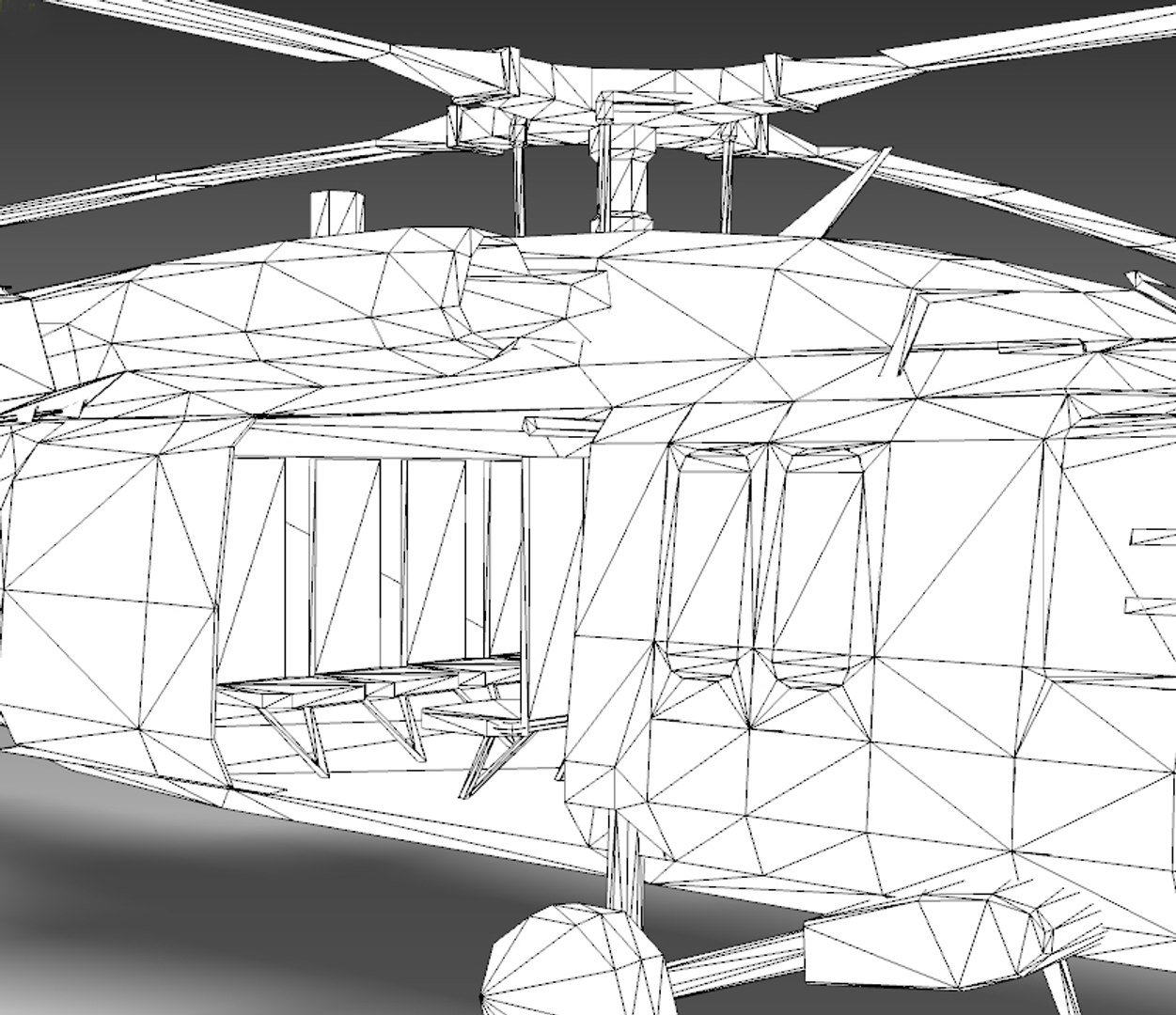 Uh60 Blackhawk Helicopter Cockpit 3d Model