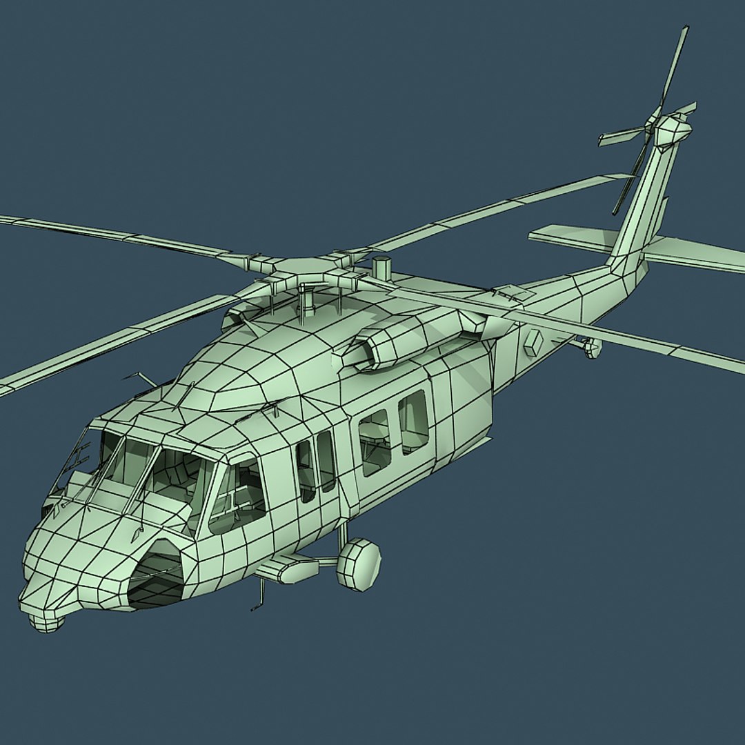 Uh60 Blackhawk Helicopter Cockpit 3d Model
