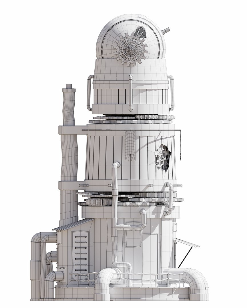 3D post-apocalyptic sci-fi observatory - TurboSquid 1570661
