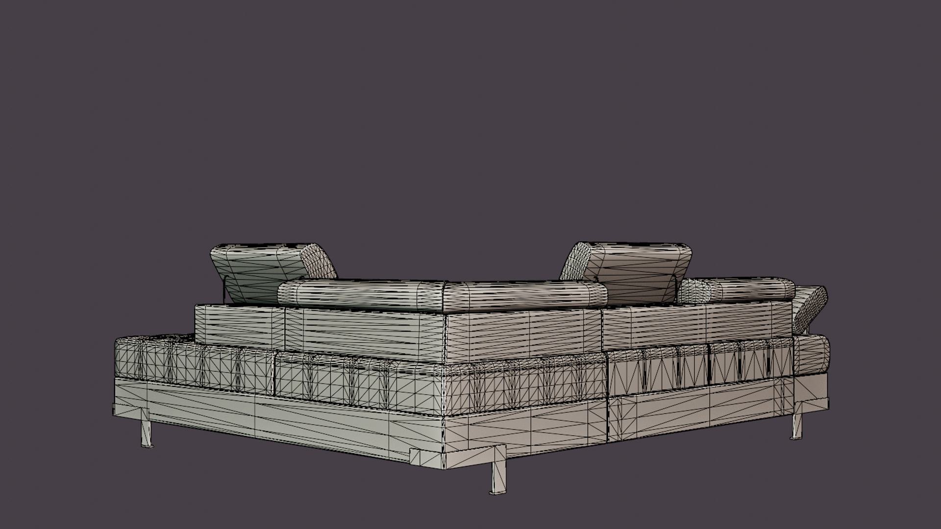 3D Corner Sofa Bed SELVA L Right Model - TurboSquid 2234909