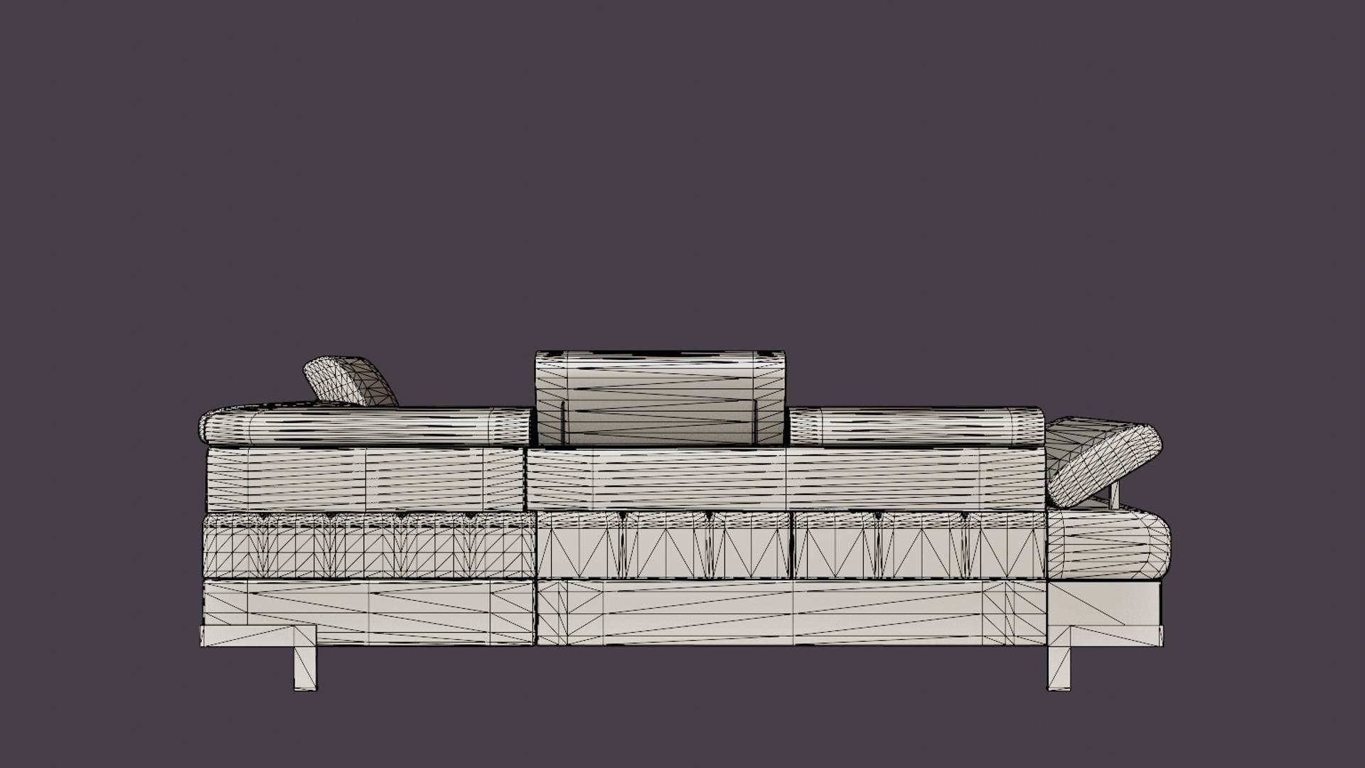 3D Corner Sofa Bed SELVA L Right Model - TurboSquid 2234909