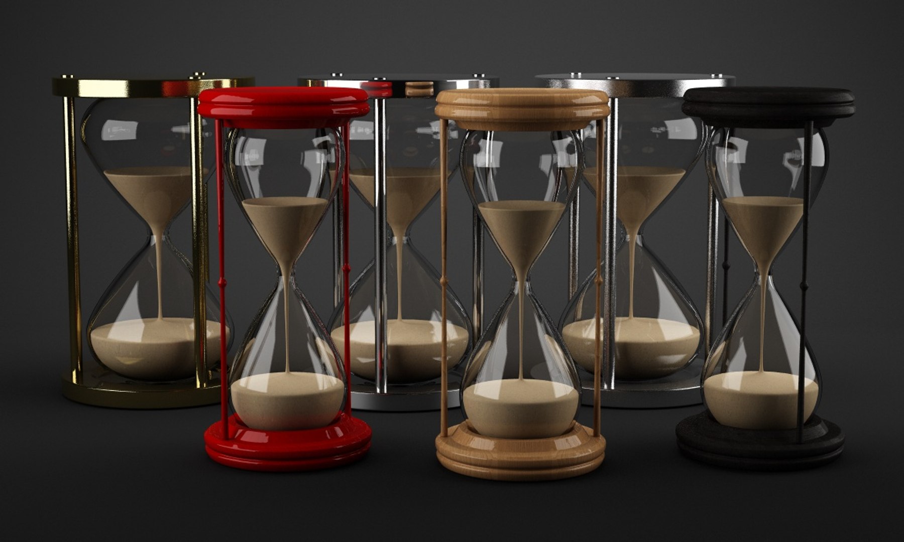 sand timer 3d model