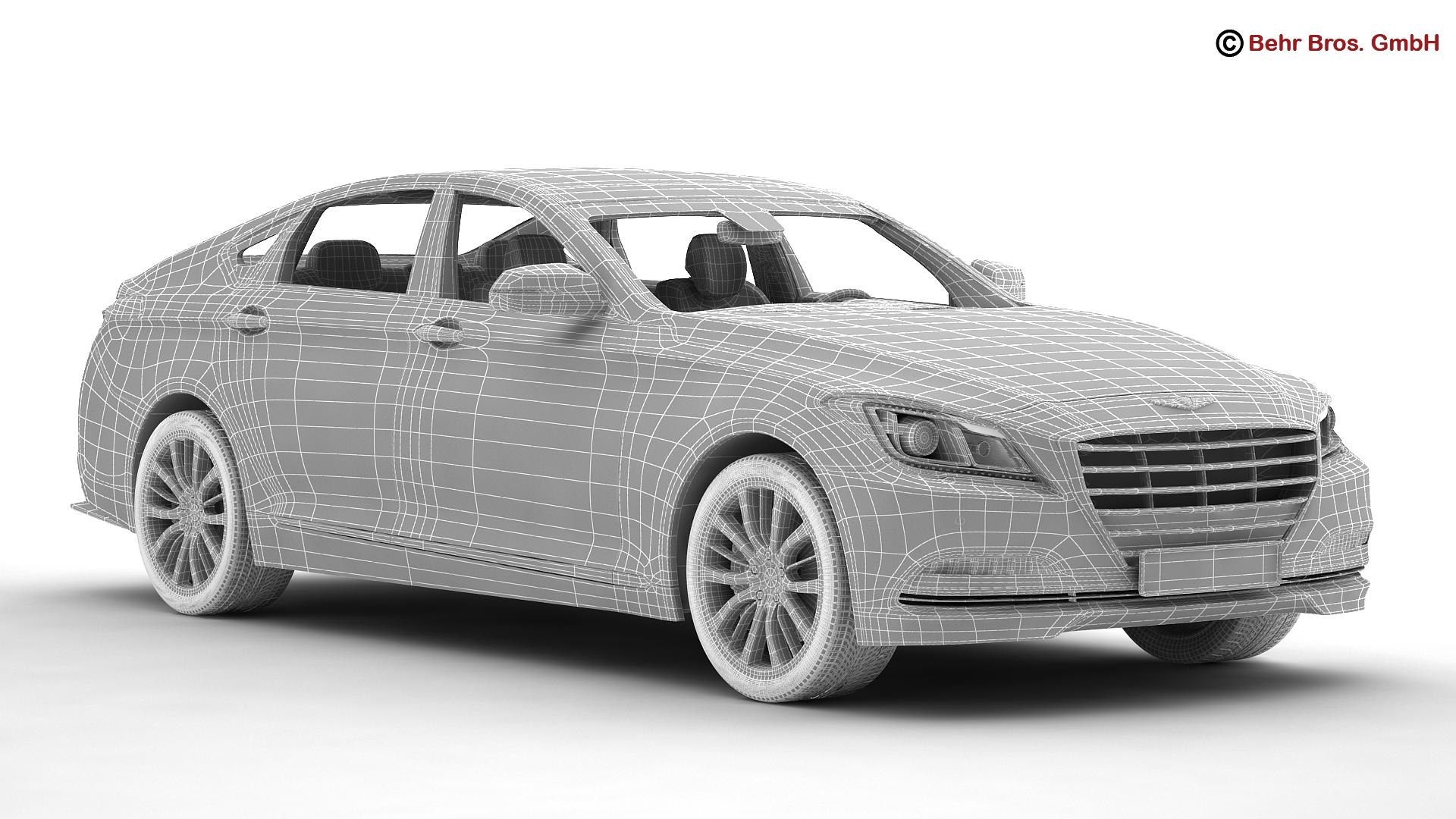3d hyundai genesis 2015 model
