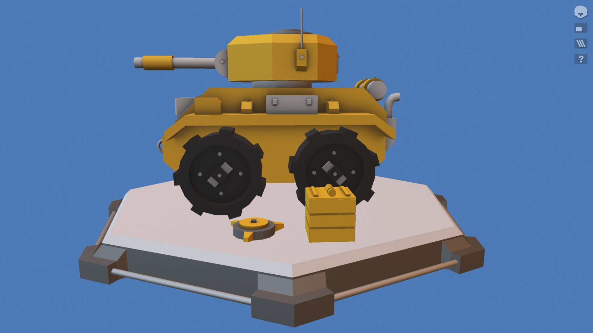 Cartoon Tank 3D Model - TurboSquid 1621826