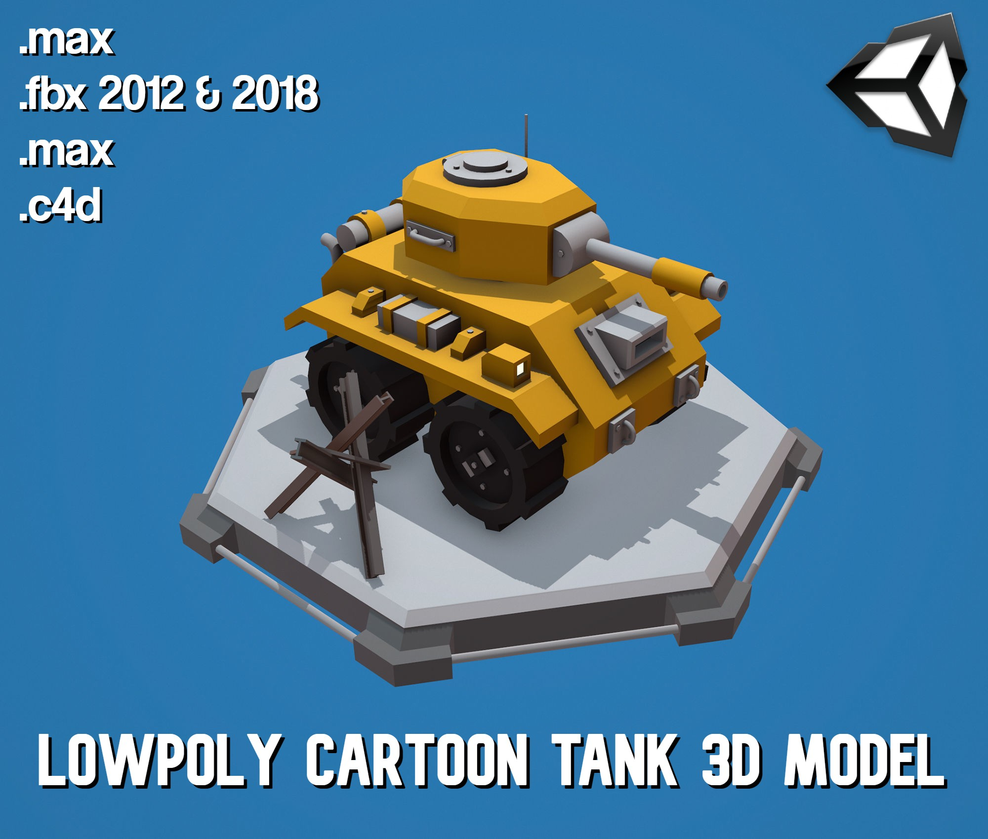 Cartoon tank 3D model - TurboSquid 1621826