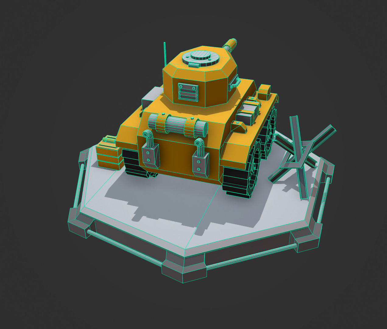 Cartoon tank 3D model - TurboSquid 1621826