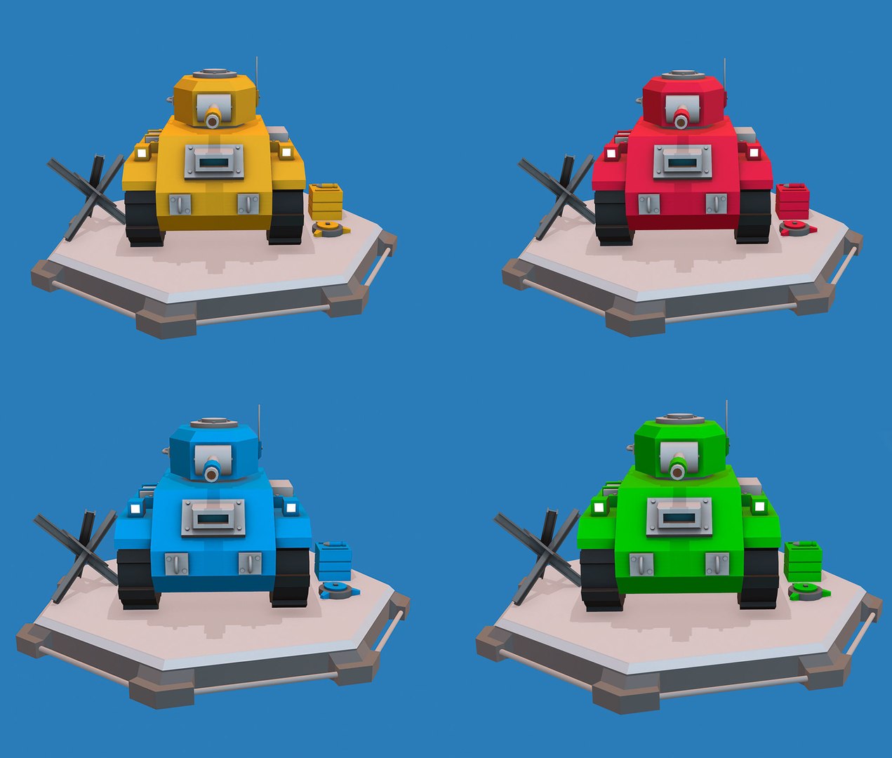 Cartoon Tank 3D Model - TurboSquid 1621826