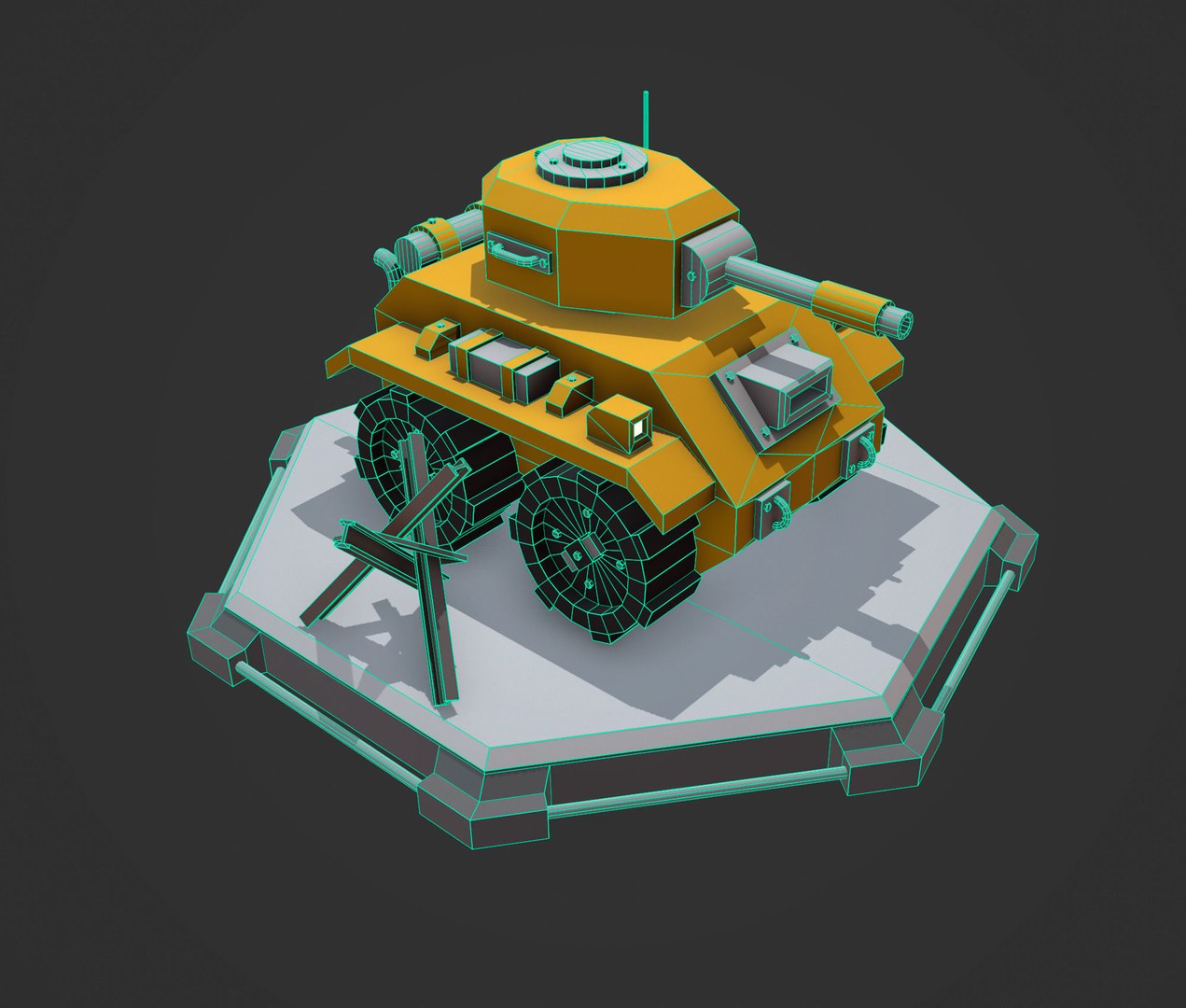 Cartoon Tank 3D Model - TurboSquid 1621826