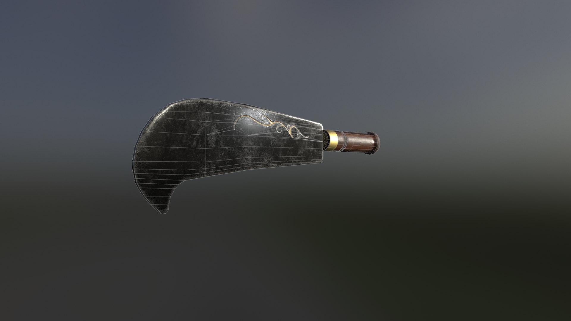 Billhook melee weapon 3D model - TurboSquid 1308228