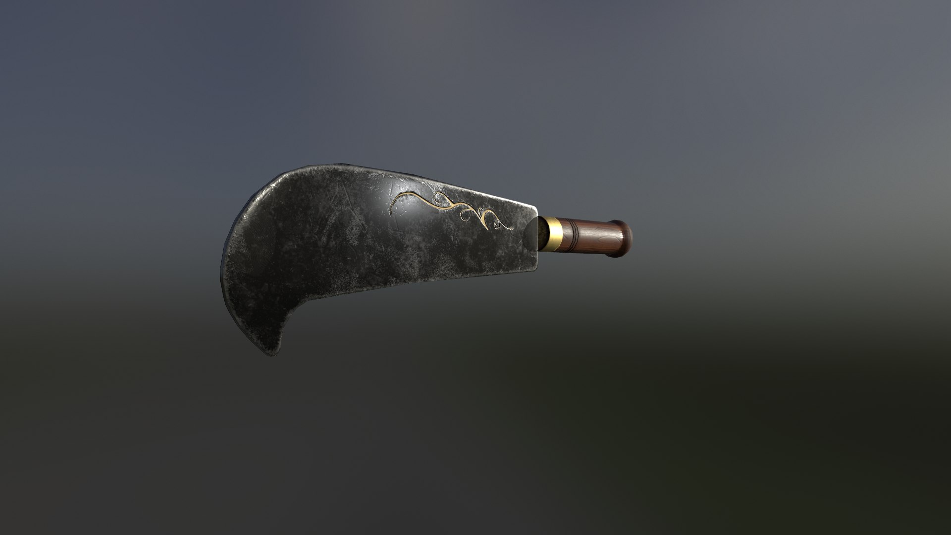 Billhook melee weapon 3D model - TurboSquid 1308228