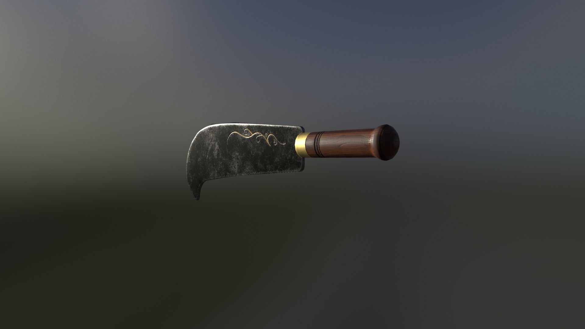 Billhook melee weapon 3D model - TurboSquid 1308228