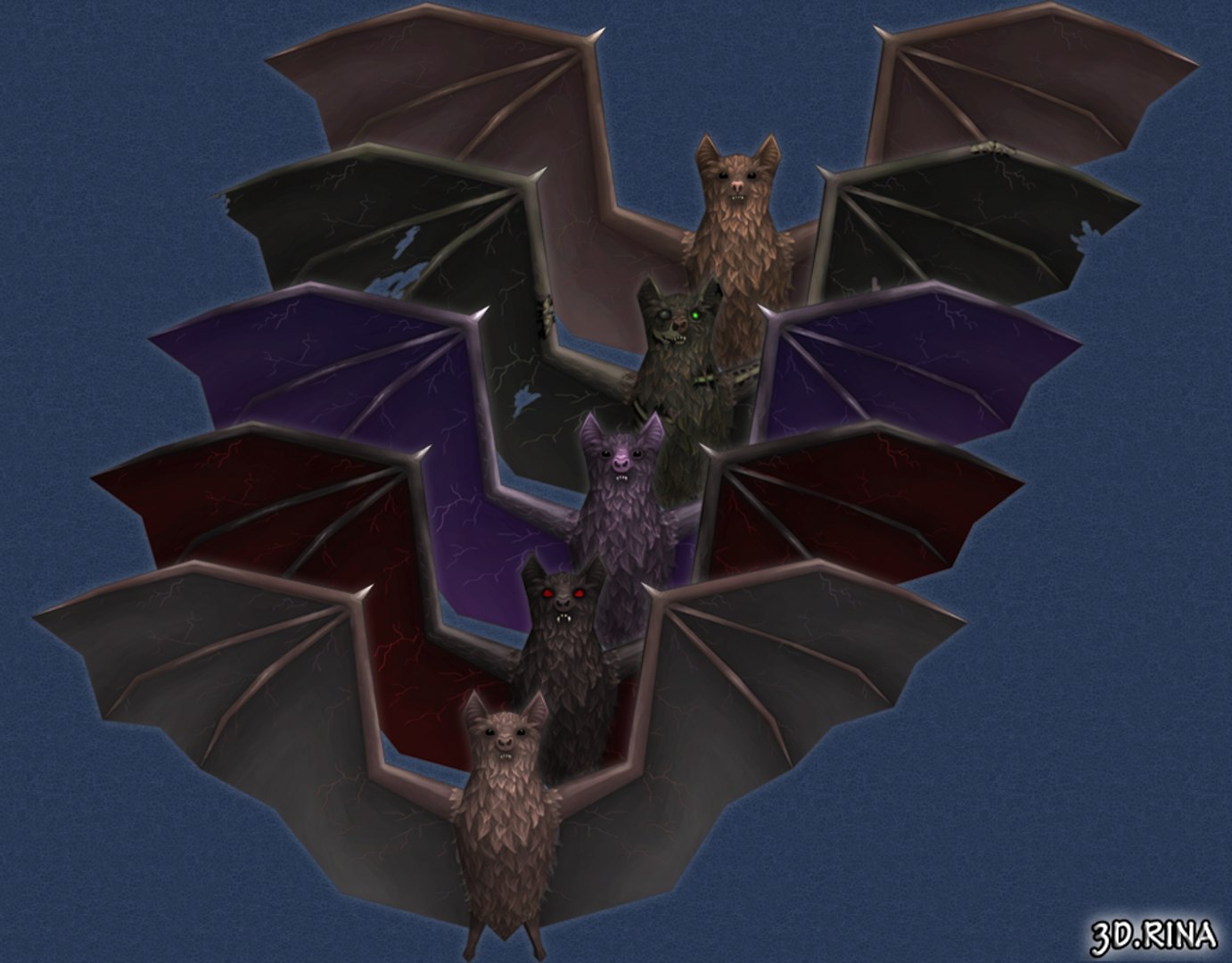 Bats Pack Animations 3d Fbx