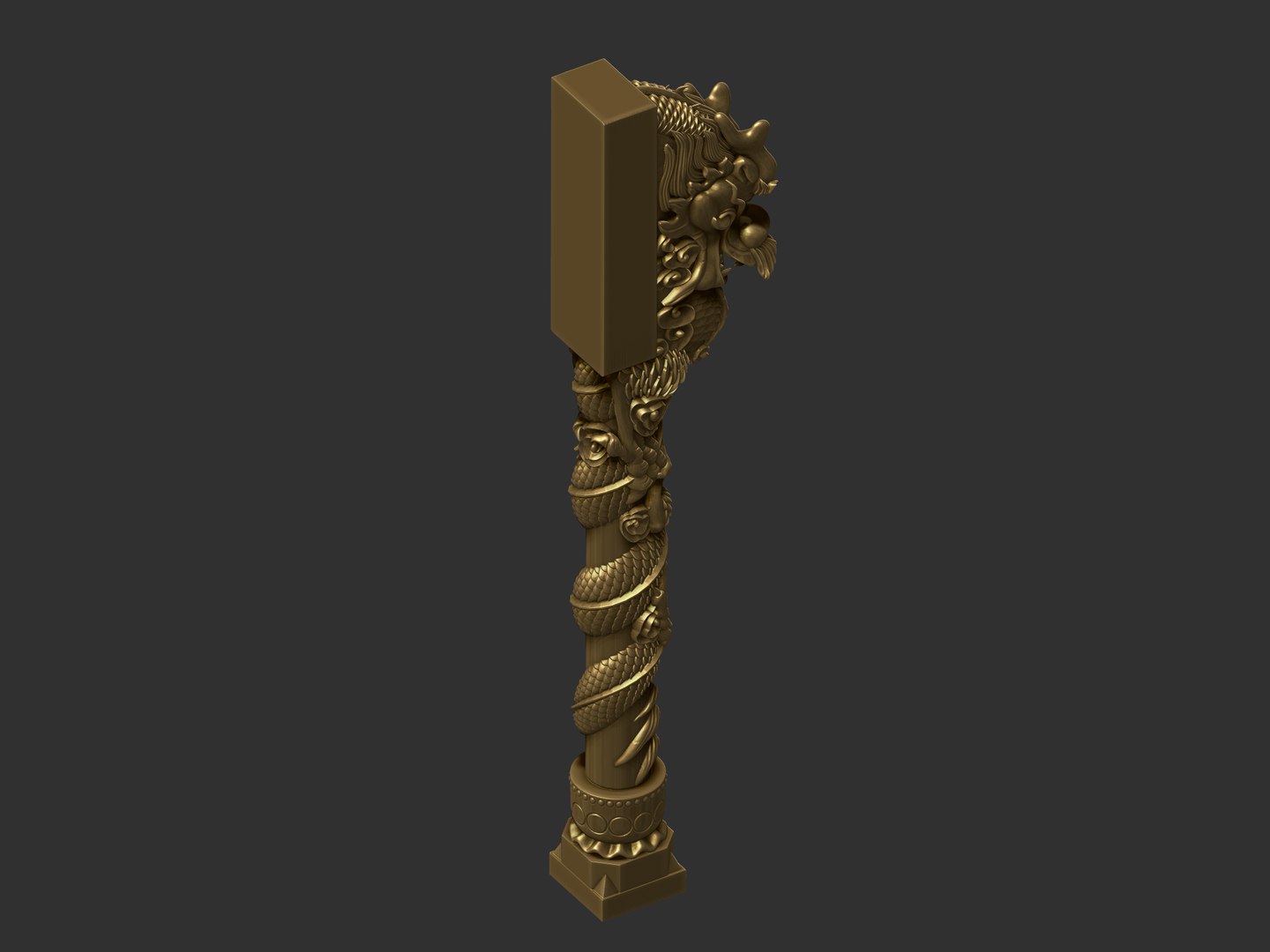 3D Dragon Pillar Model - TurboSquid 2044556
