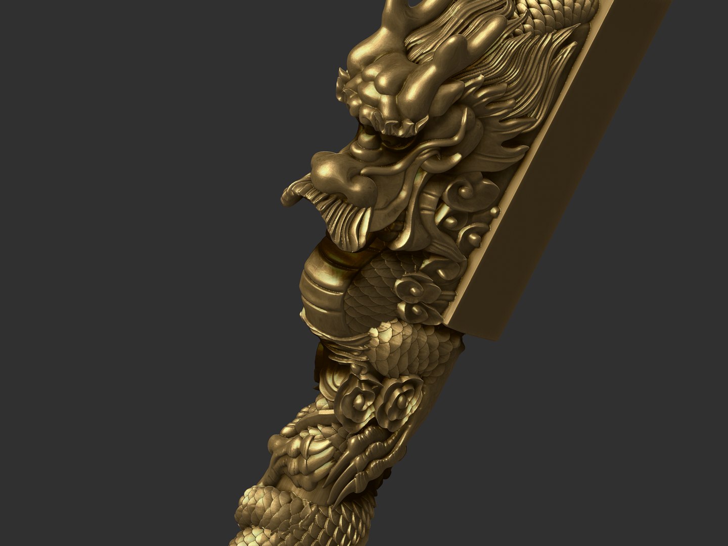 3D Dragon Pillar Model - TurboSquid 2044556
