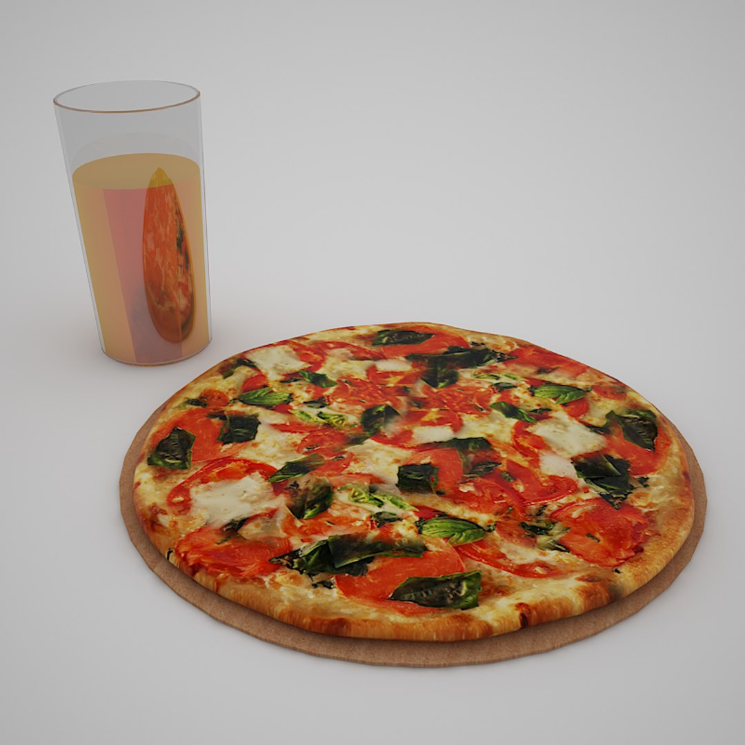Free Pizza Juice 3d Model