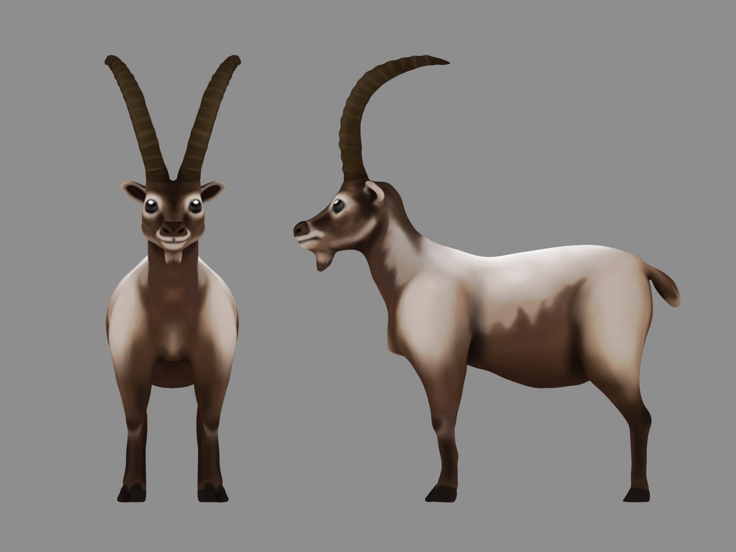 max stylized alpine ibex