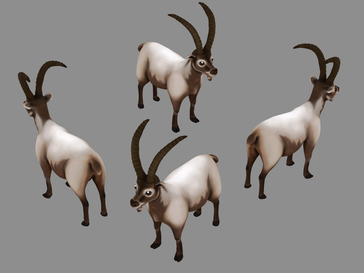 max stylized alpine ibex