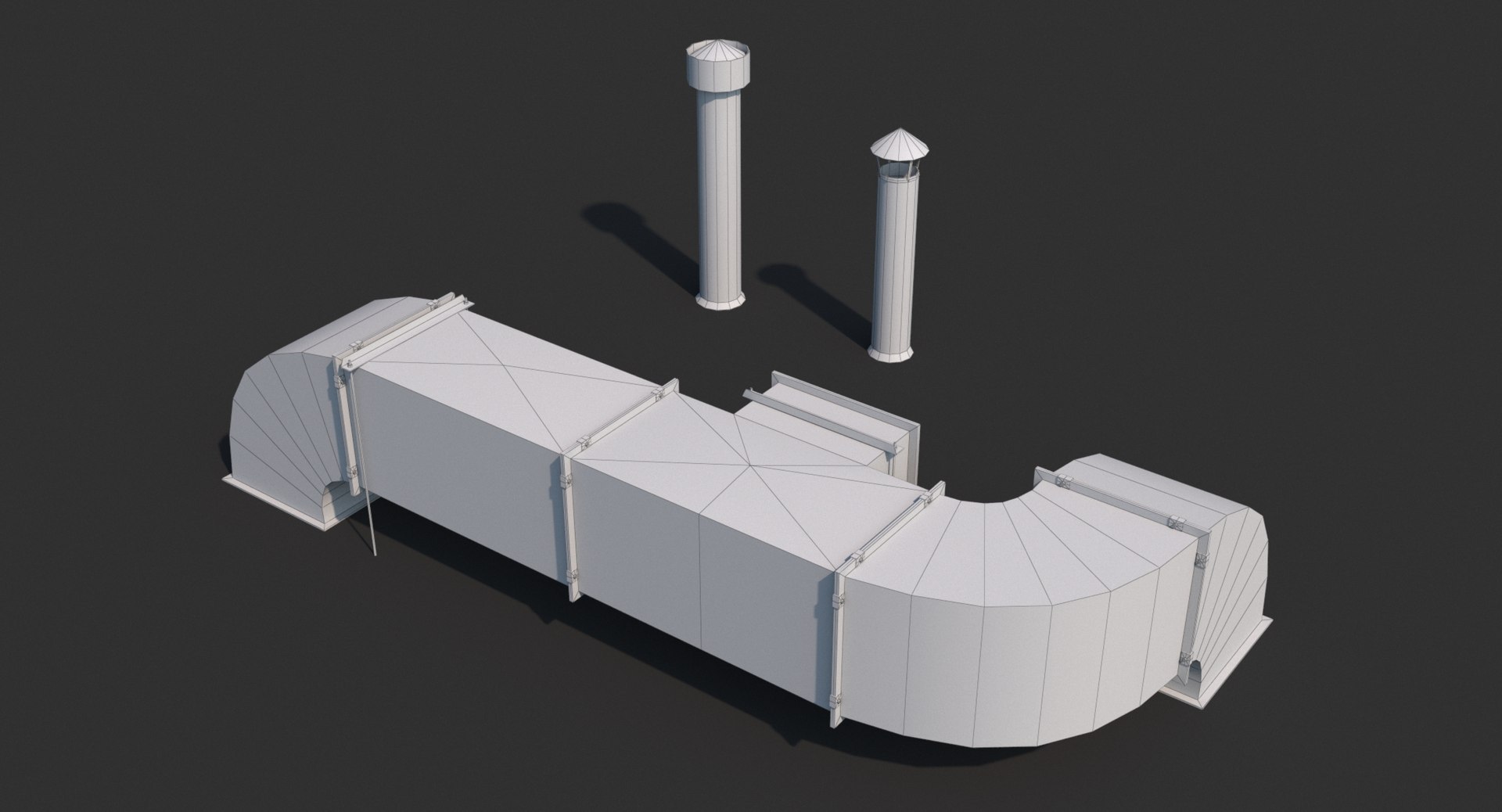 Rooftop Air Ventilation Duct Model - TurboSquid 1429011