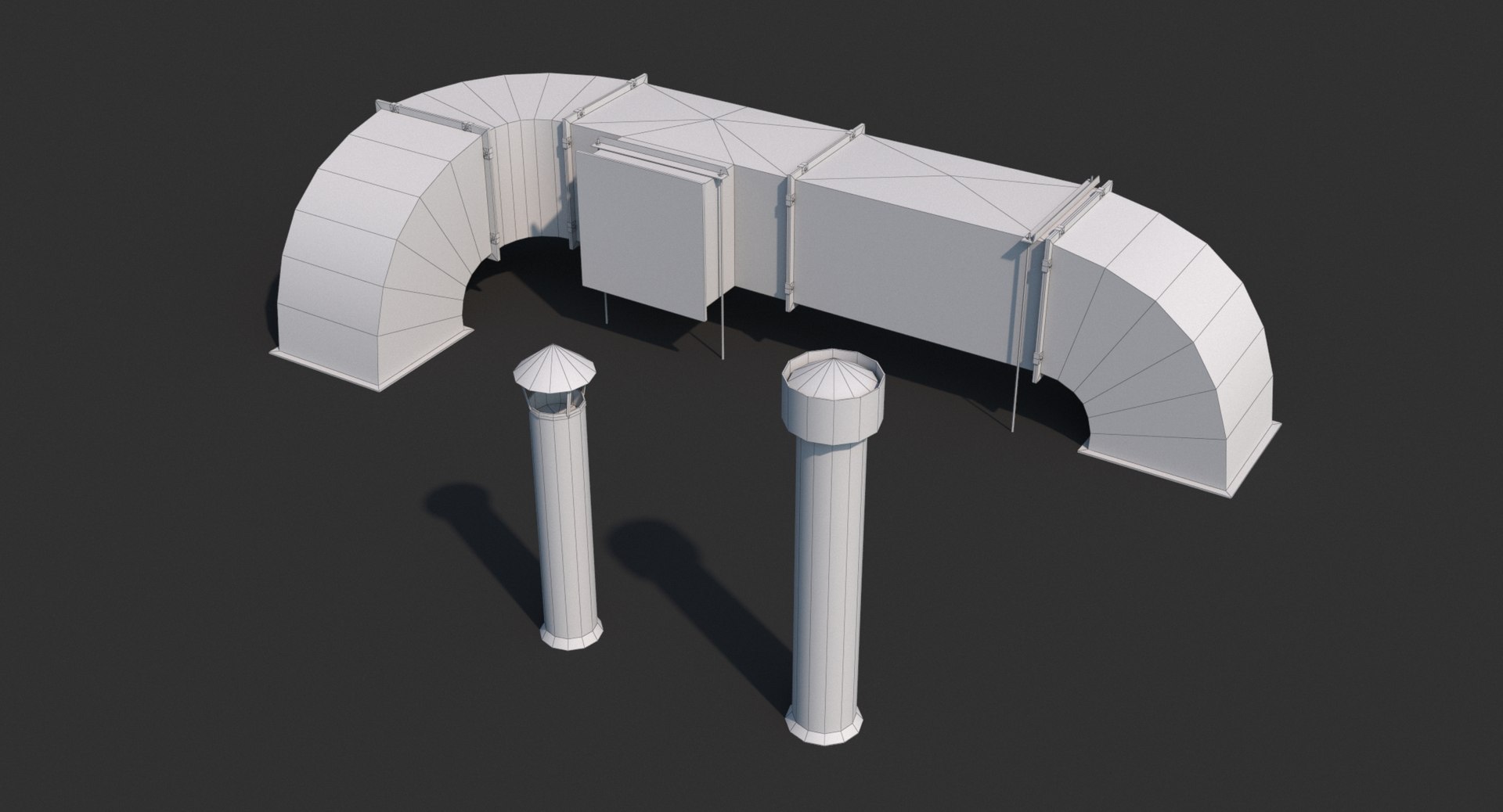 Rooftop Air Ventilation Duct Model - TurboSquid 1429011