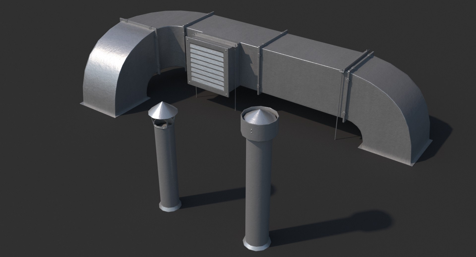 Rooftop Air Ventilation Duct Model - TurboSquid 1429011