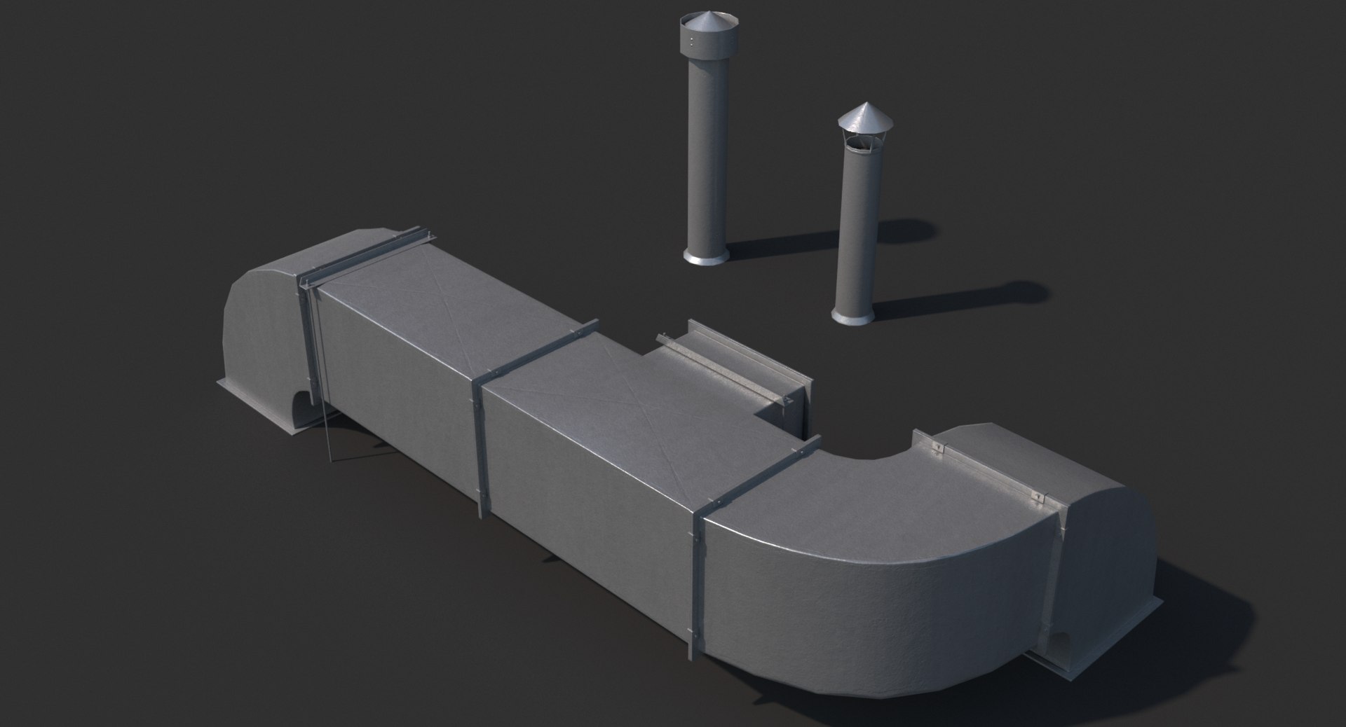 Rooftop Air Ventilation Duct Model - TurboSquid 1429011