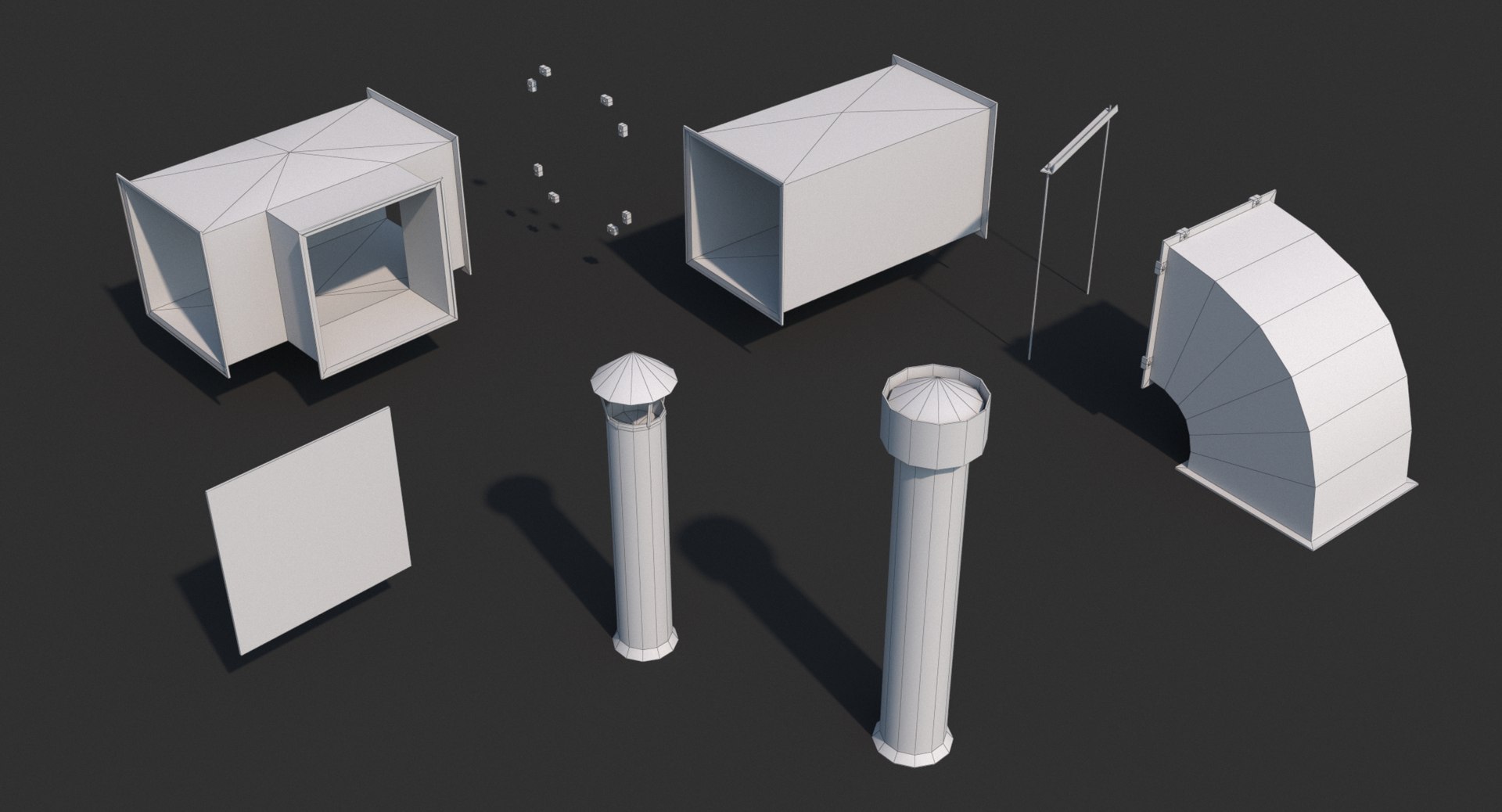 Rooftop Air Ventilation Duct Model - TurboSquid 1429011