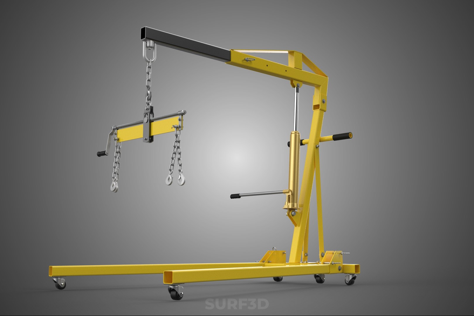 ENGINE CRANE HOIST LIFT FOLDING HYDRAULIC LEVELER BALANCER LOAD Model ...