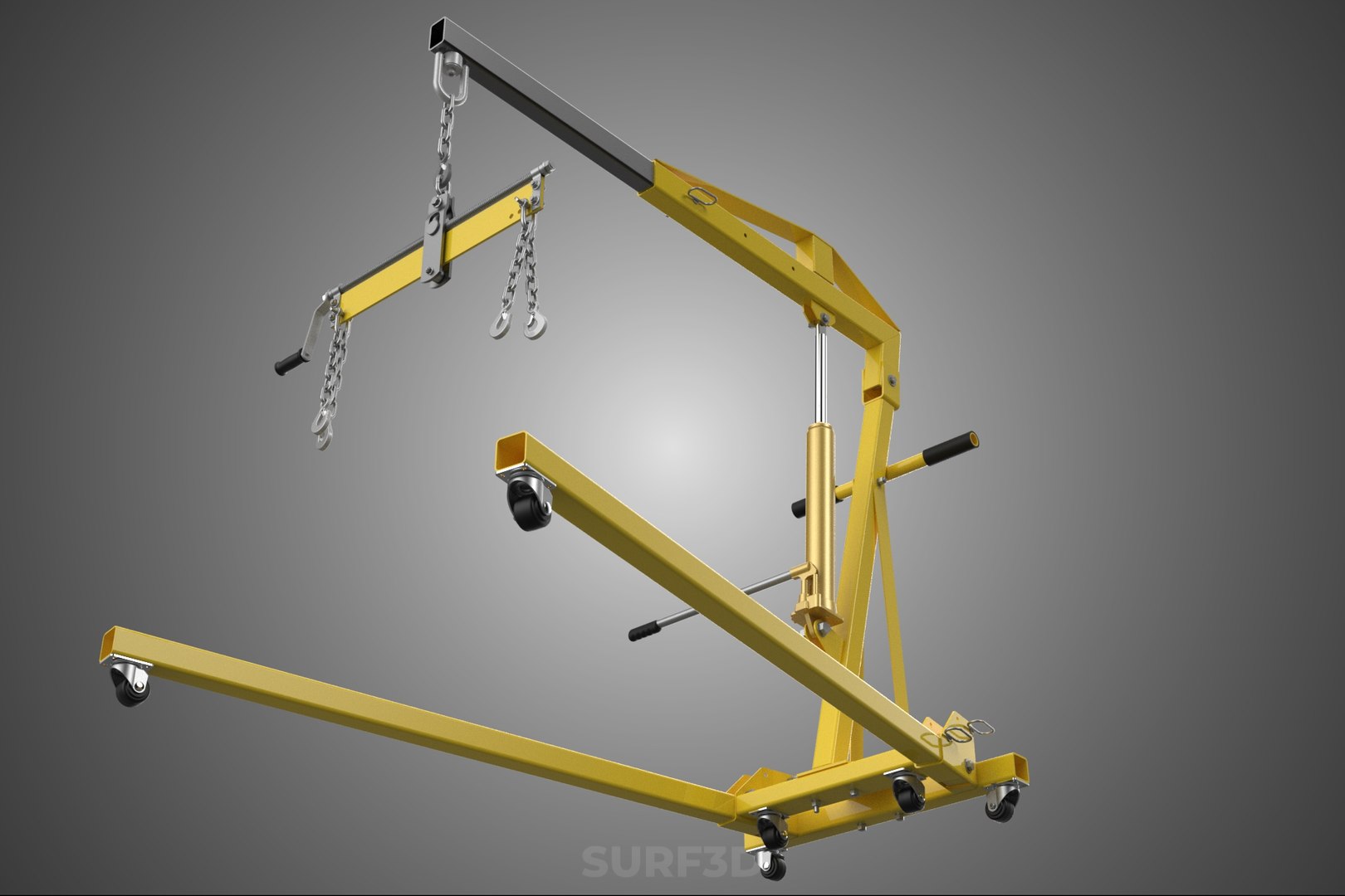 ENGINE CRANE HOIST LIFT FOLDING HYDRAULIC LEVELER BALANCER LOAD Model ...