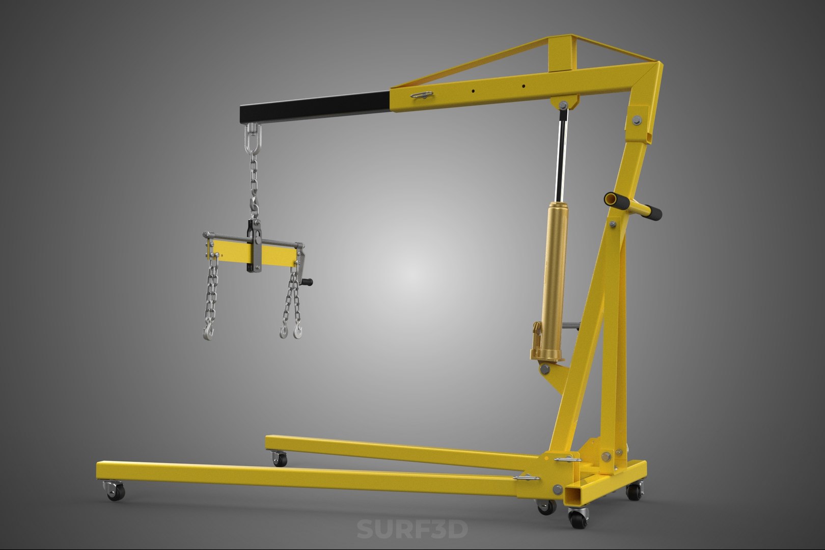 ENGINE CRANE HOIST LIFT FOLDING HYDRAULIC LEVELER BALANCER LOAD Model ...