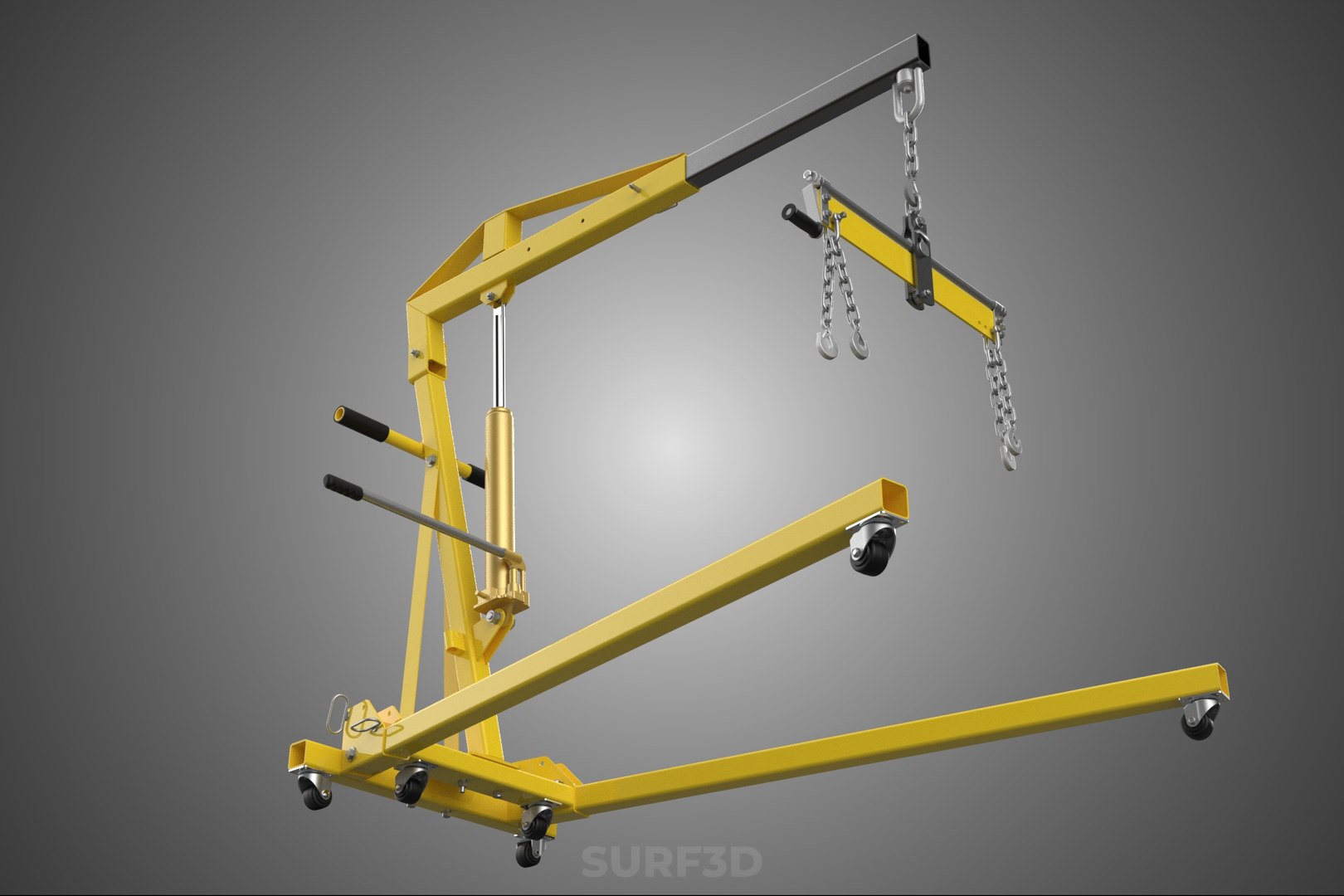 ENGINE CRANE HOIST LIFT FOLDING HYDRAULIC LEVELER BALANCER LOAD Model ...