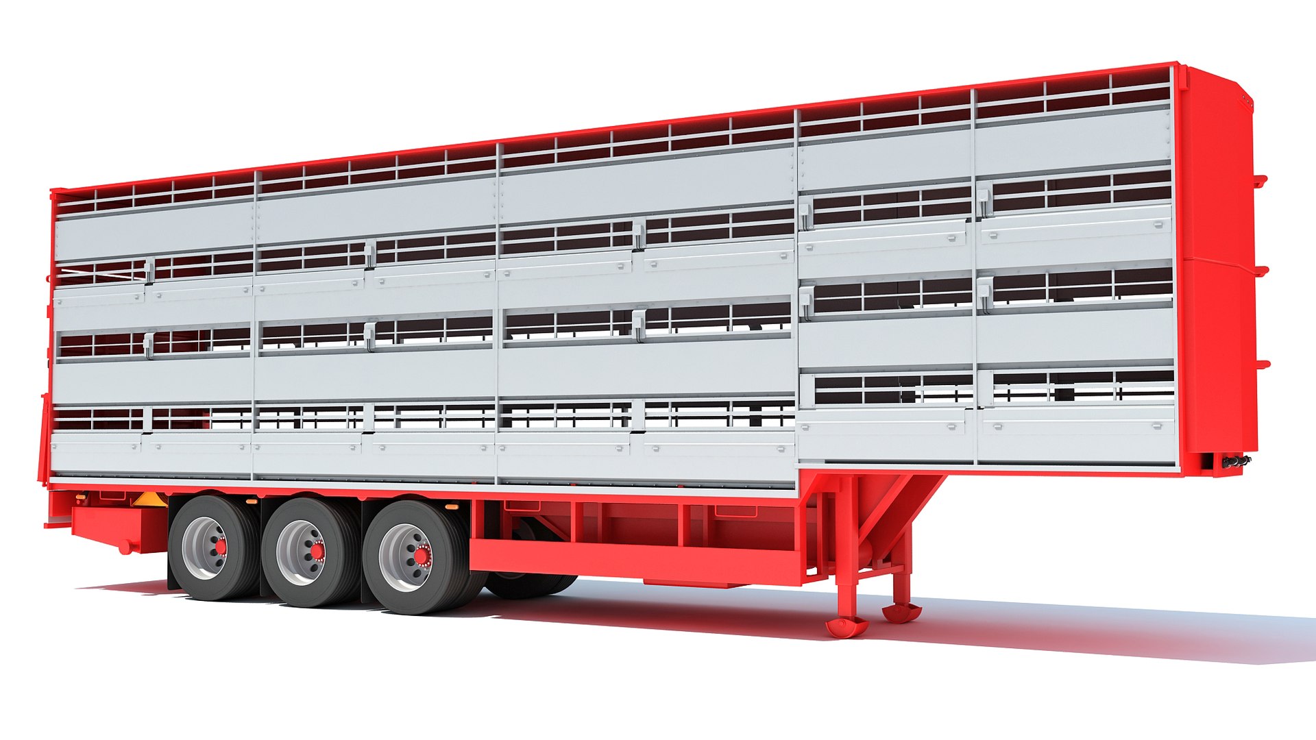 3D Cattle Animal Transporter Trailer - TurboSquid 1949259