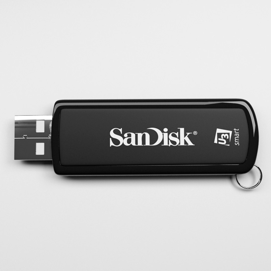 Sandisk Cruzer Usb Drive 3d Model